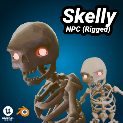 ArtStation - Skelly - Game Ready Rig for UE5 (WIP) 🦴
