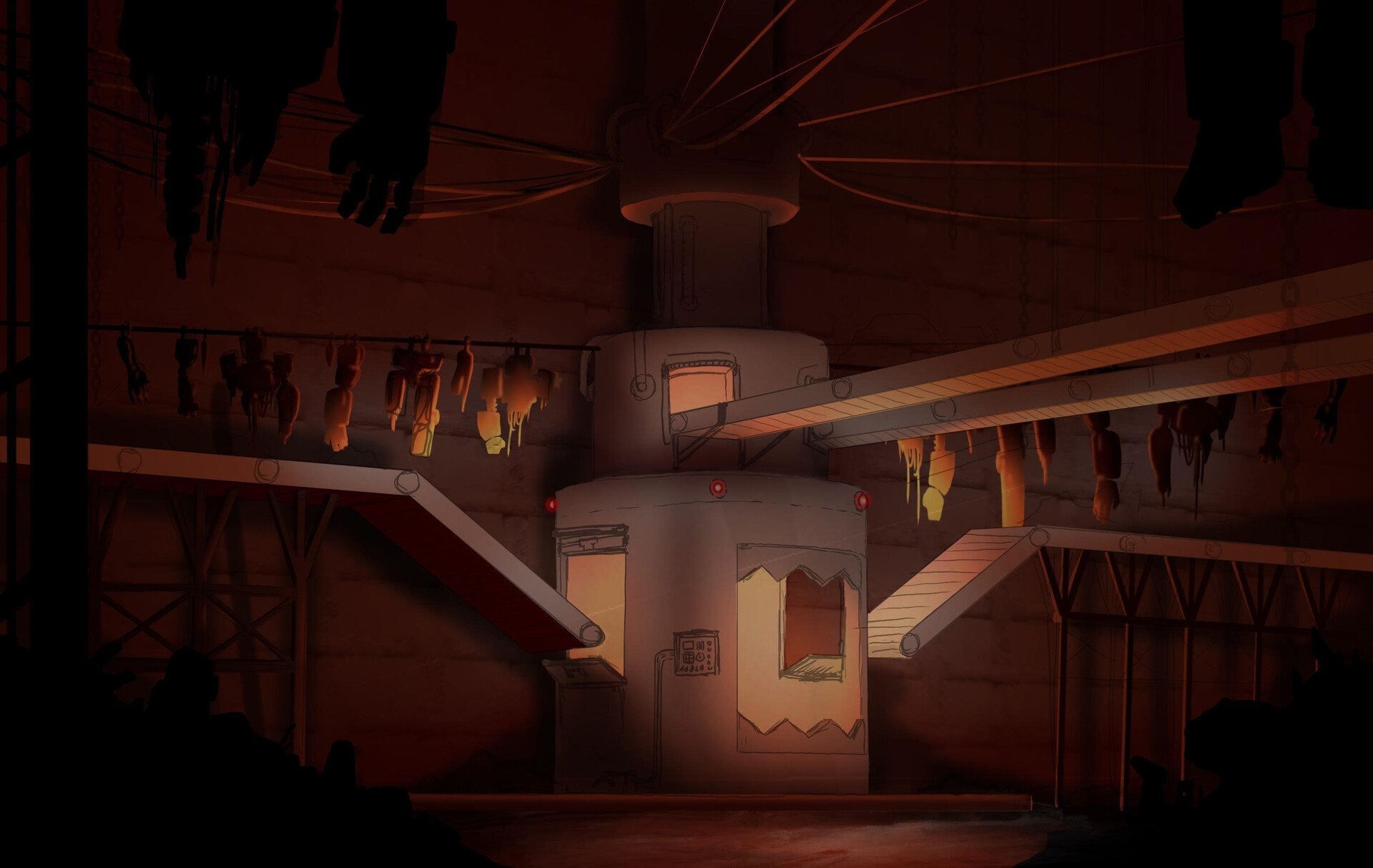 ArtStation - Hazardous Hardware Environmental Concept Art (WIP)