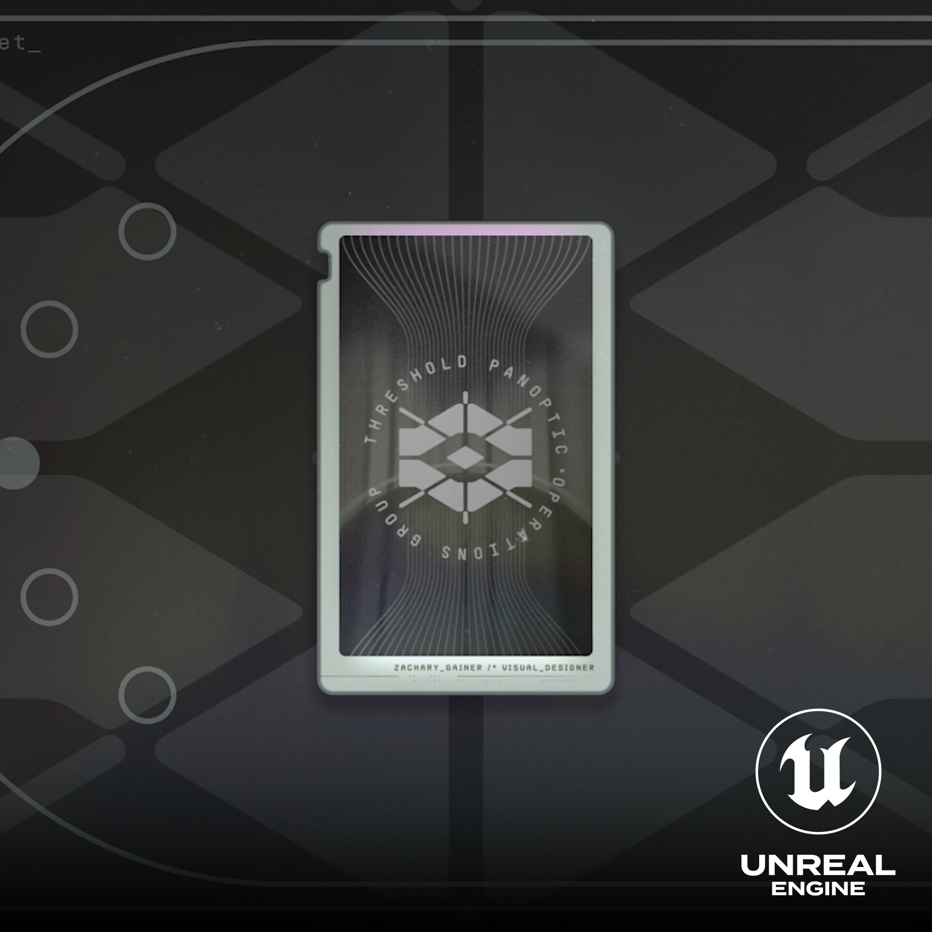 Zach Gainer - UE5 UI UMG Material / Animation Showcase: FUI Card