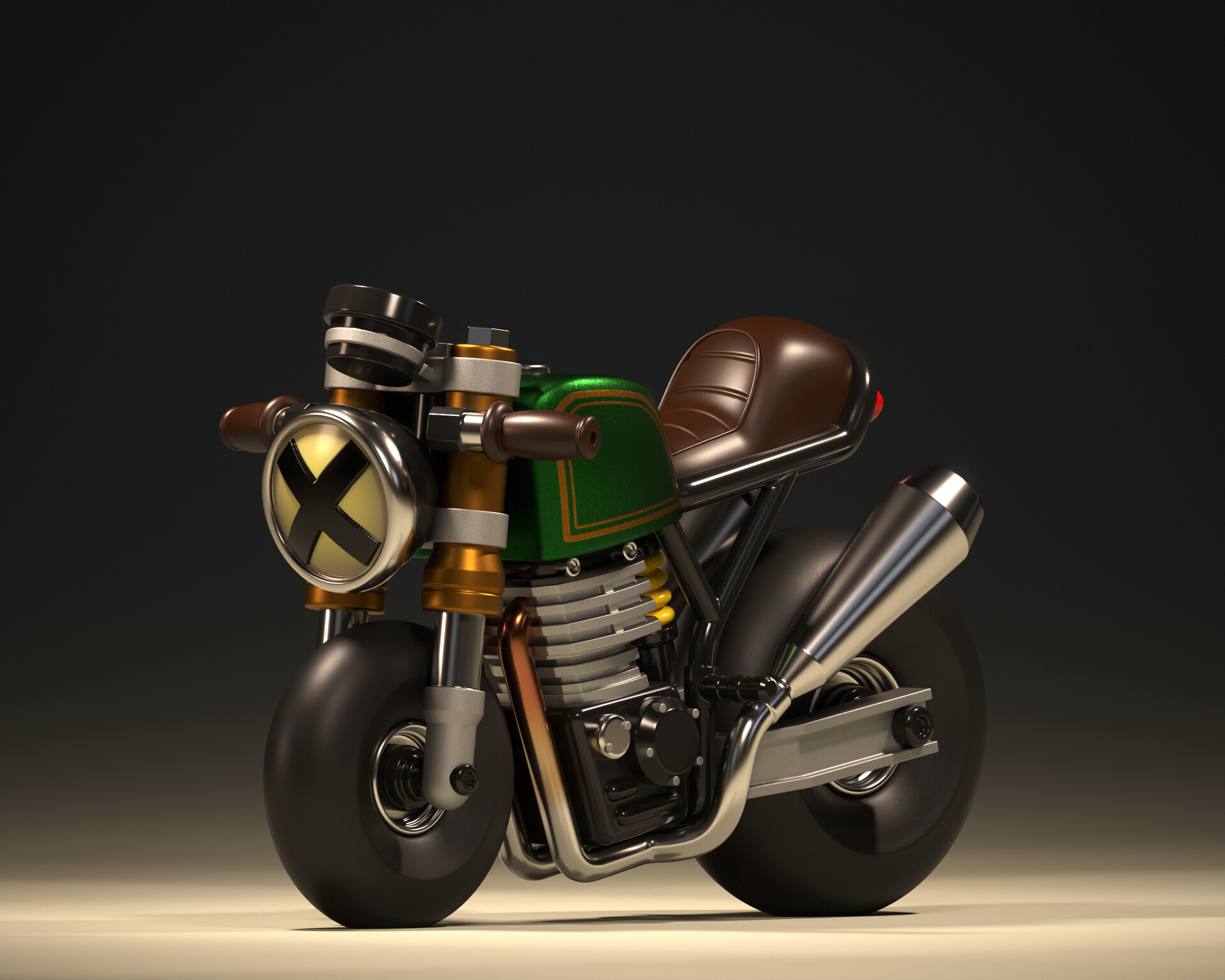 ArtStation - Project: Cartoon Cafe Racer 3d model (1:43) *WIP