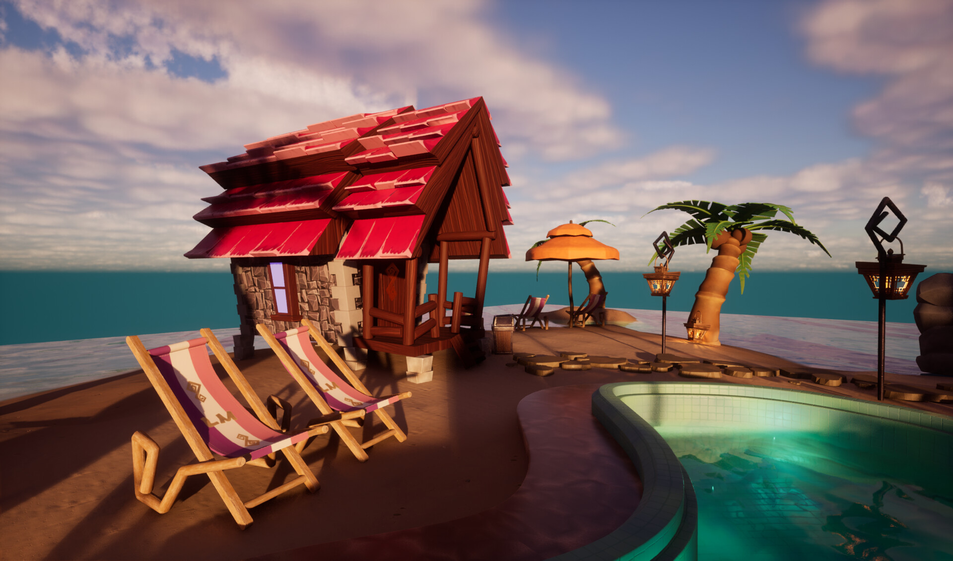 ArtStation - (UE5) House on the beach Stylized