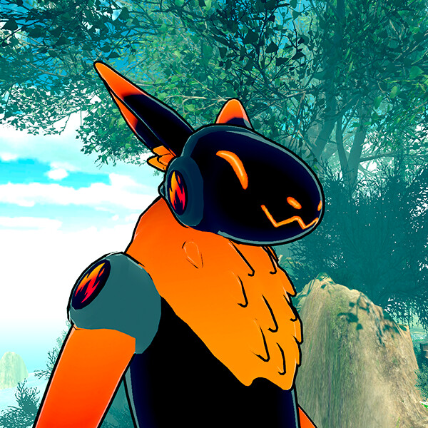 ArtStation - Fire Protogen [VRChat Furry Model/Avatar]