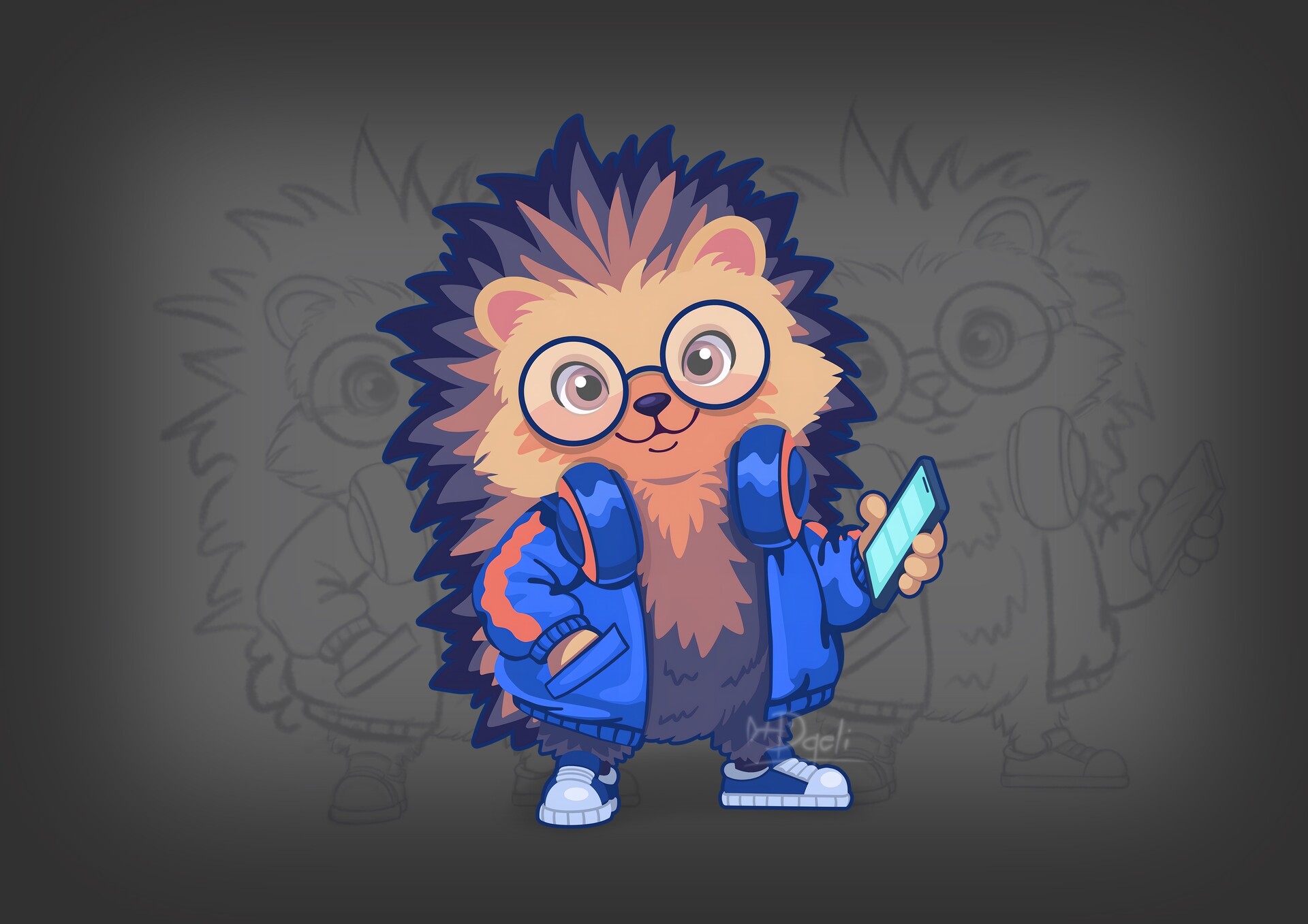 ArtStation - Mobile hedgehog. Character design.