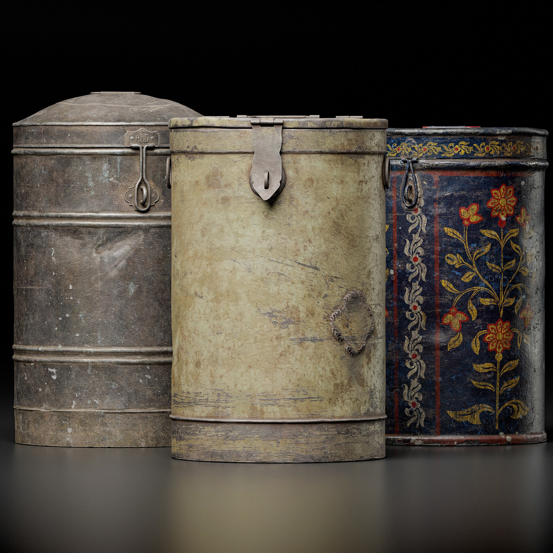 ArtStation - Vintage Metal Container