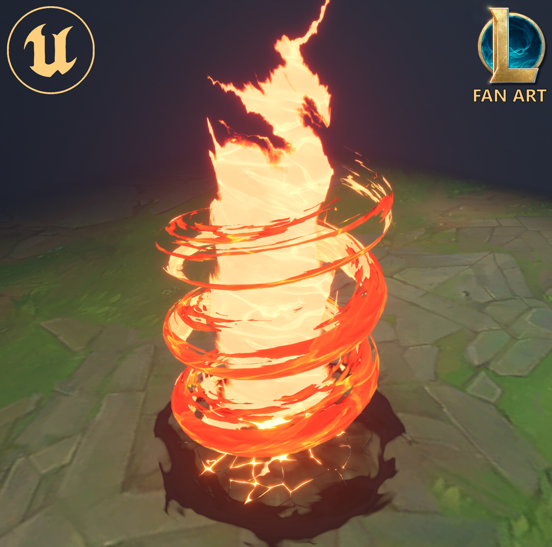 ArtStation - Fire Tower - Real-Time VFX (League of Legends Fan Art)