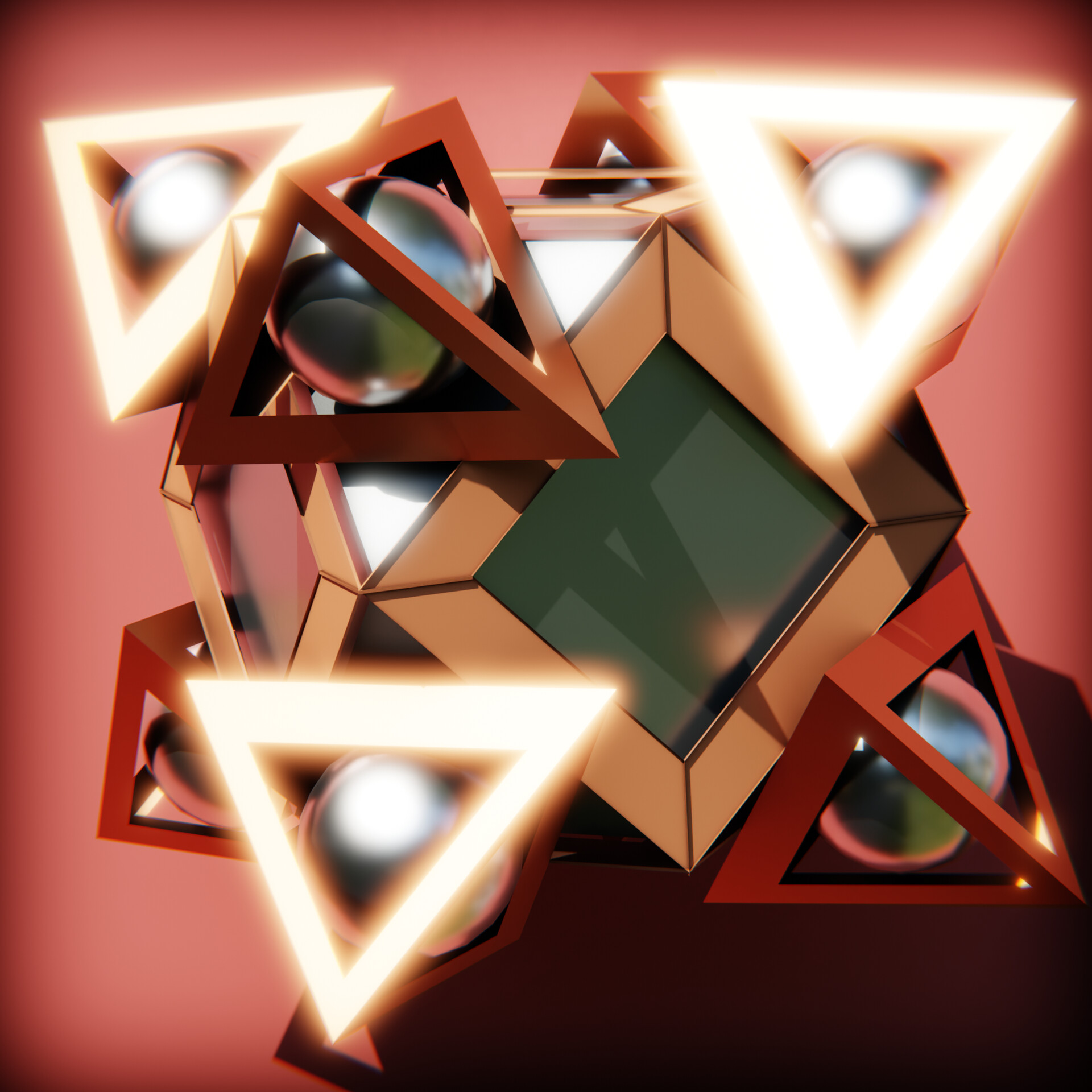 ArtStation - Super Holo Cube-Blender Practise