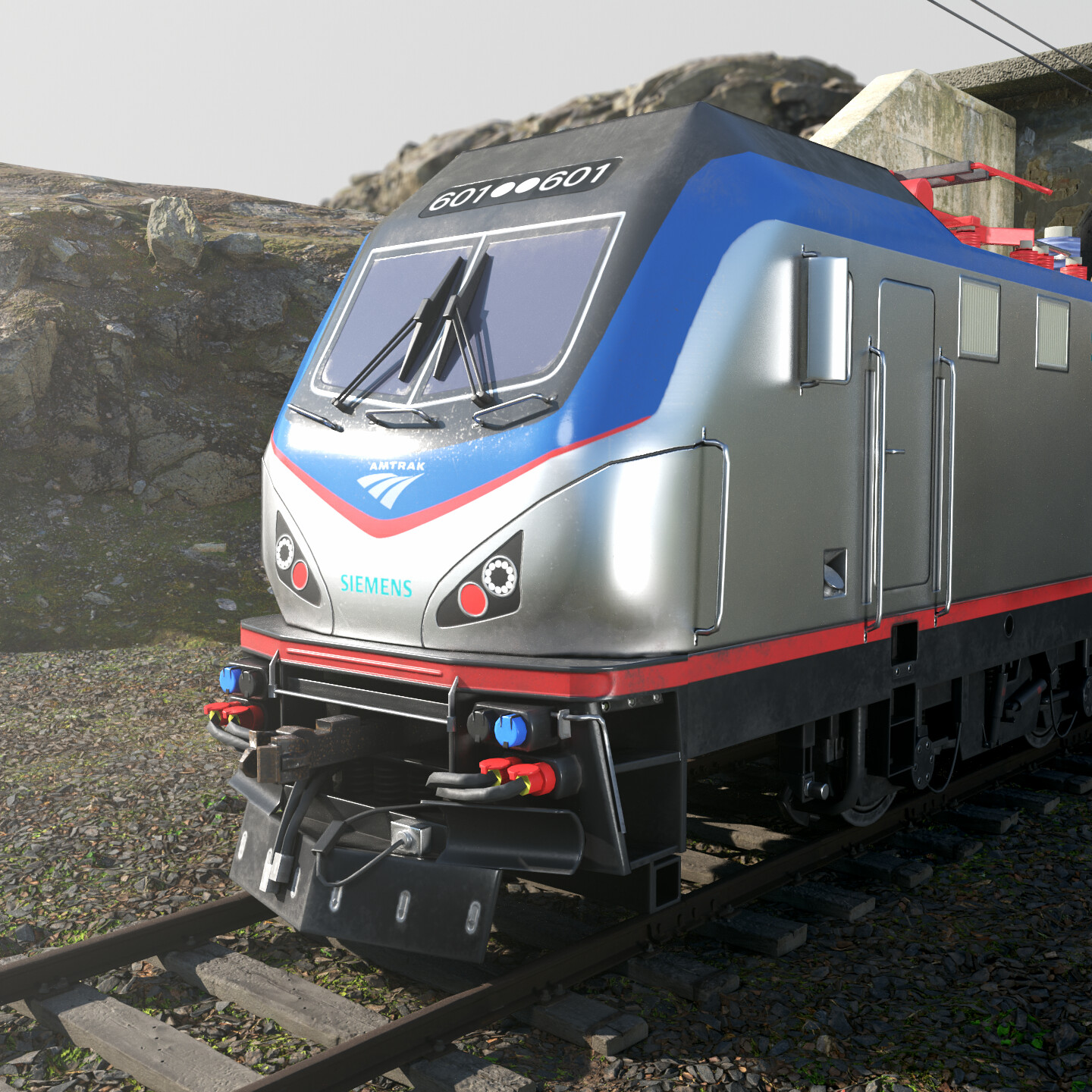 ArtStation - Electrical Train Siemens ACS-64