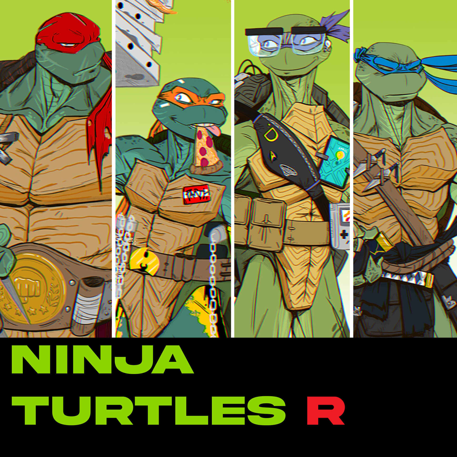 ArtStation - Ninja Turtles R - line up