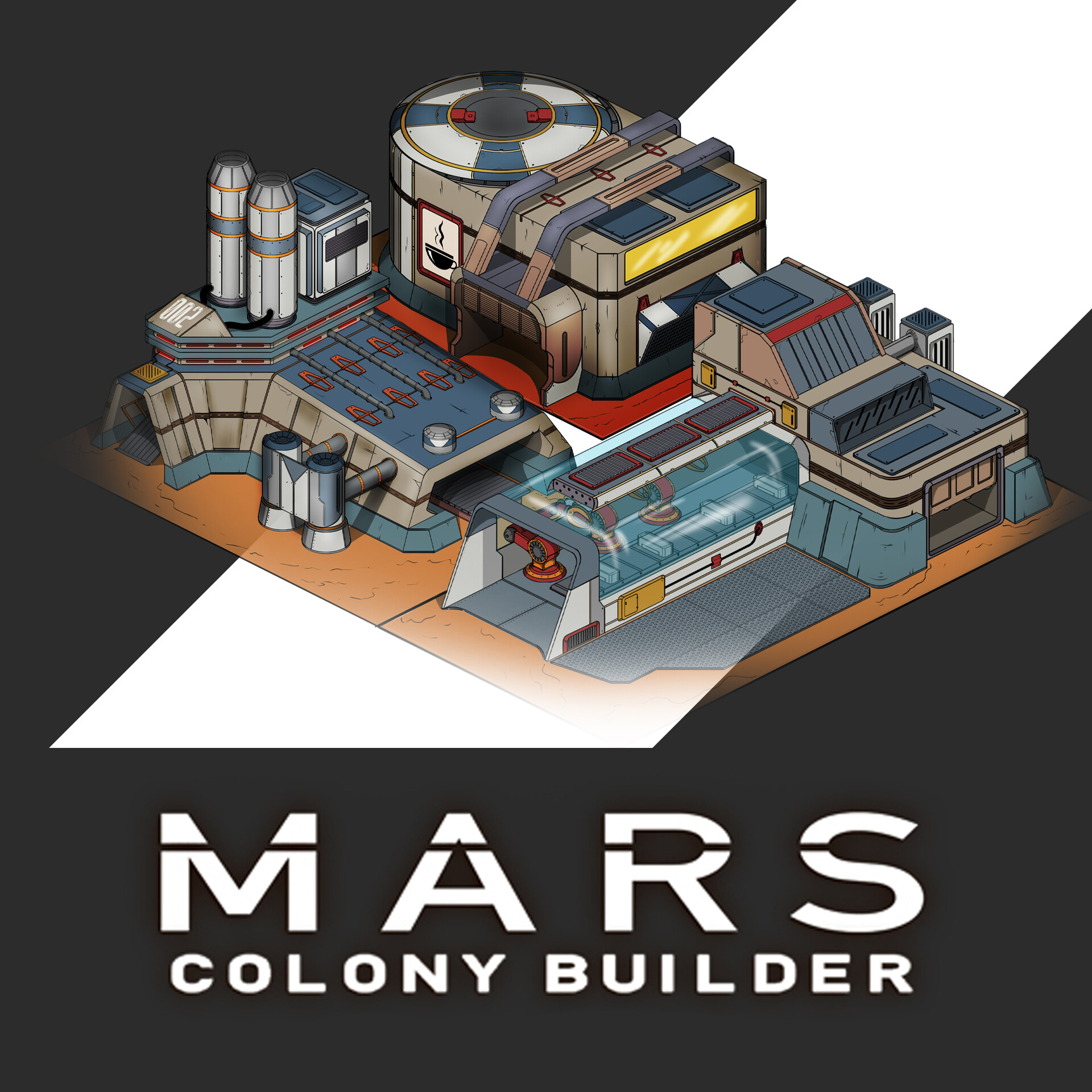 ArtStation - Mars Colony Builder - ERA 2 - buildings concept art