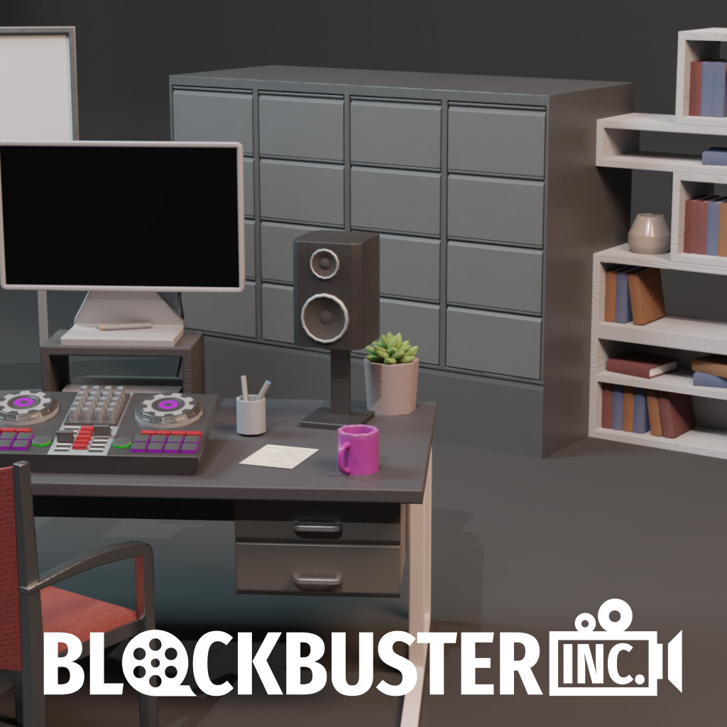 ArtStation - Blockbuster Inc Desk Props