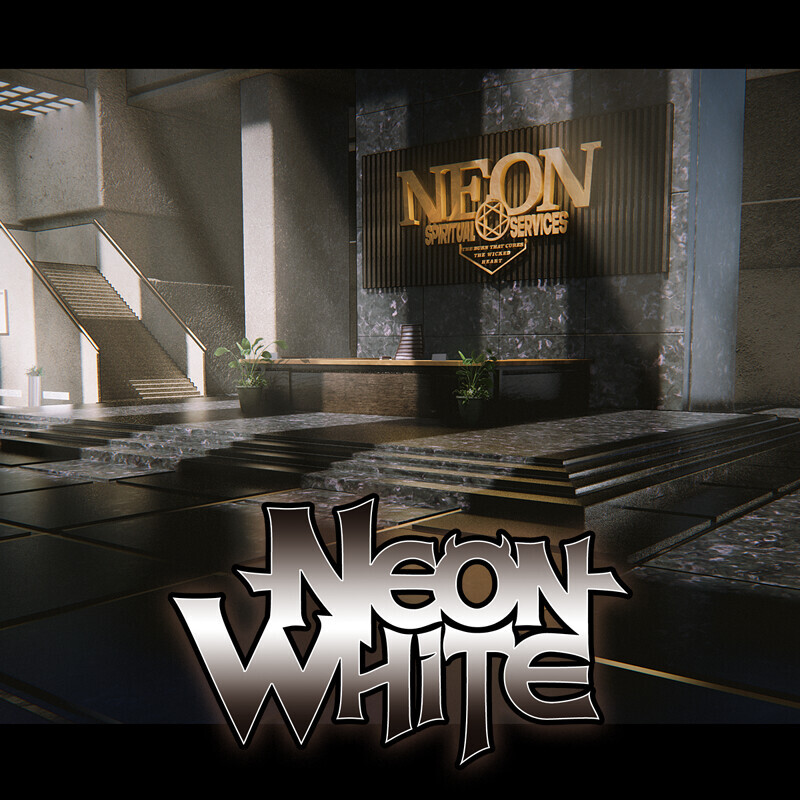 ArtStation - Neon White - Spiritual Service Reception Background design