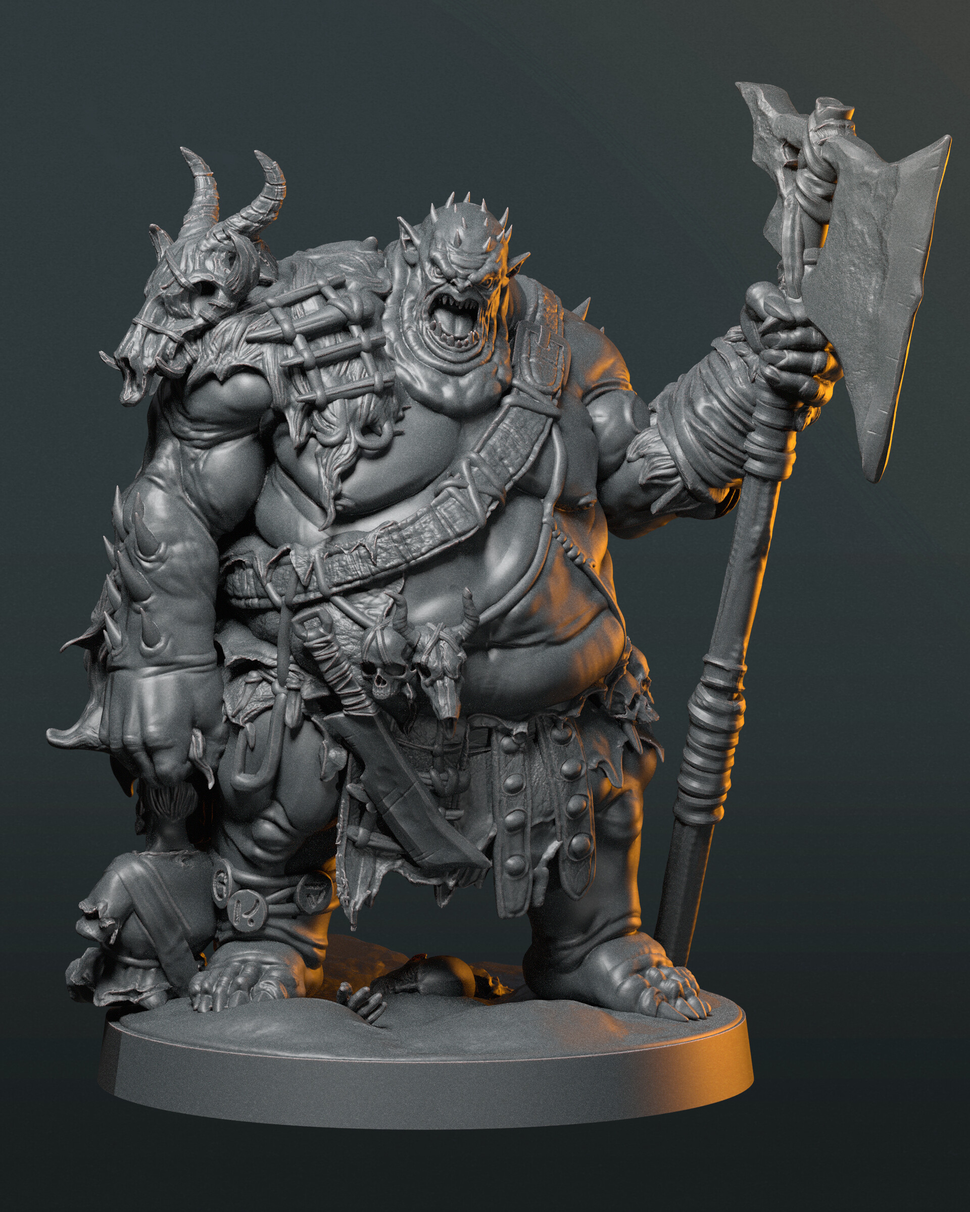 ArtStation - Gristlemaw Ogre - Mammoth Factory Games