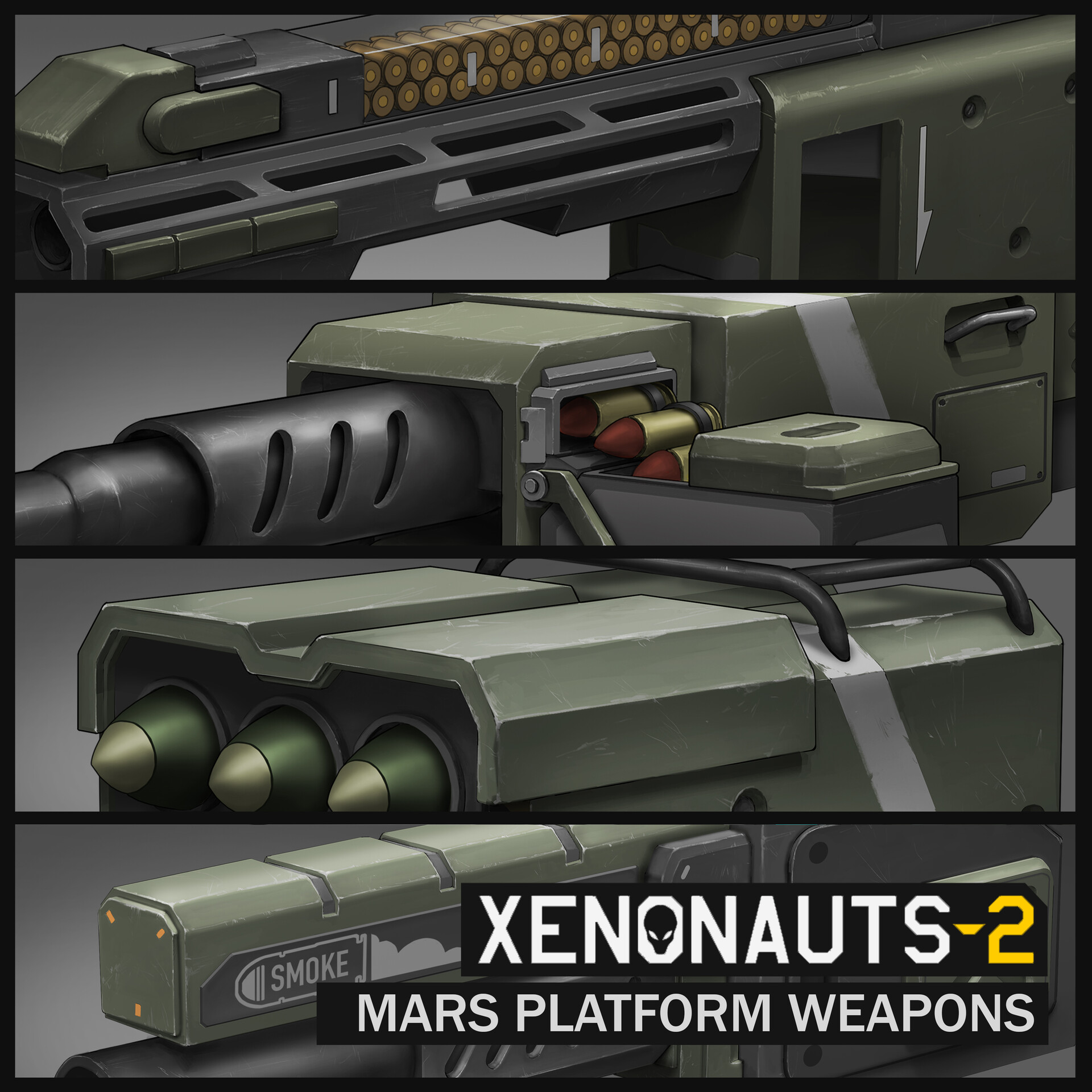 ArtStation - Xenonauts 2 - MARS Platform Weapons & Equipment
