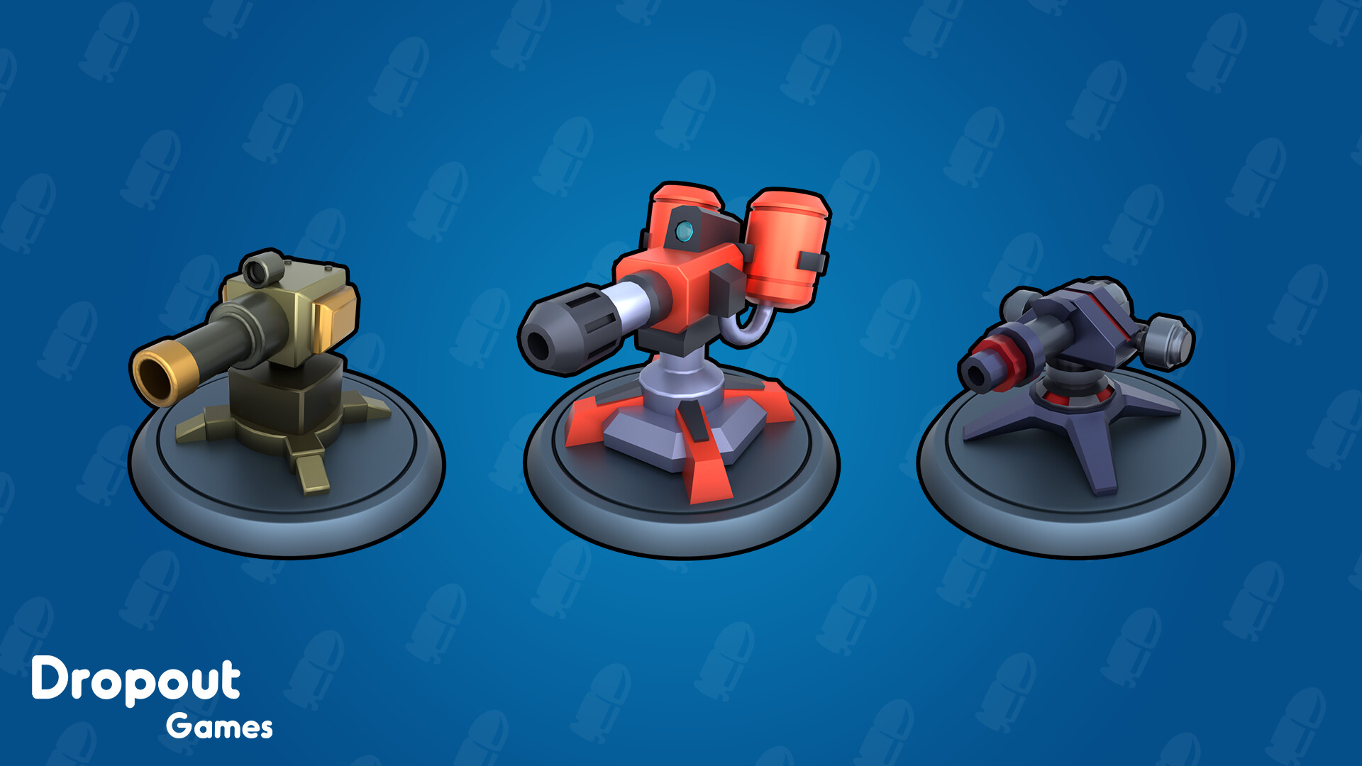 ArtStation - Stylized Gun Turrets