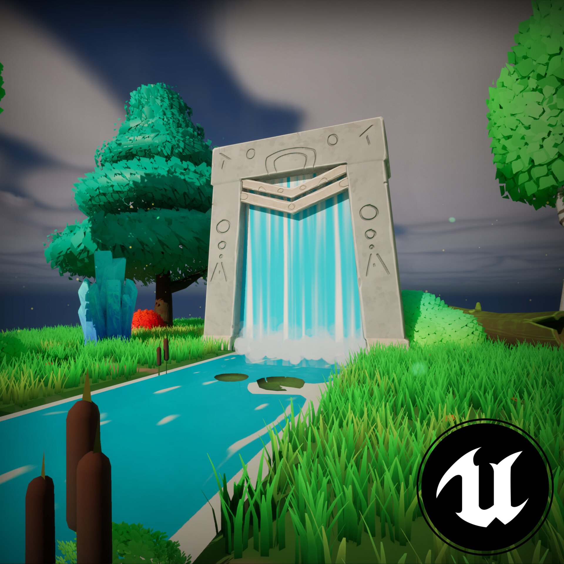 ArtStation - Stylized Portal Diorama