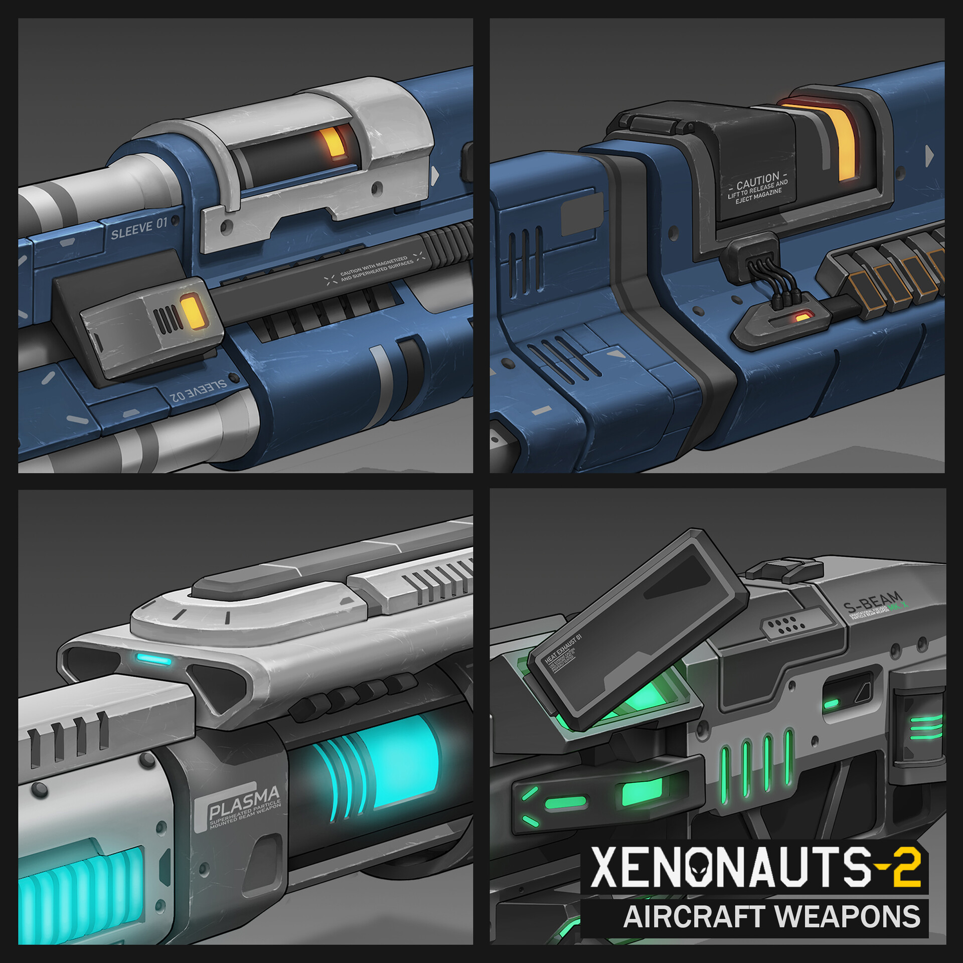 ArtStation - Xenonauts 2 - Aircraft Weapons (Part 2)