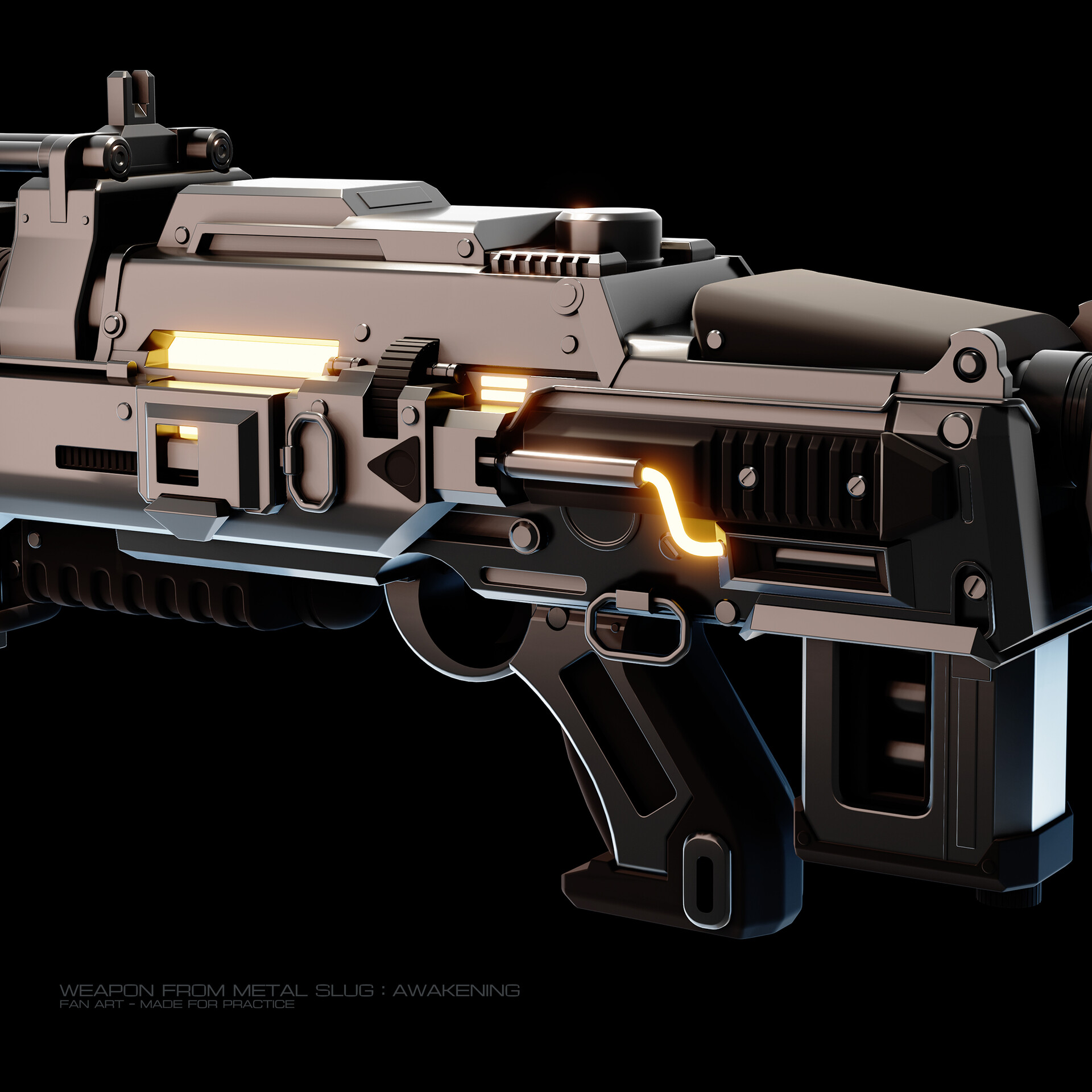 ArtStation - Three-Barreled Gun From Metal Slug:Awakening - FANART
