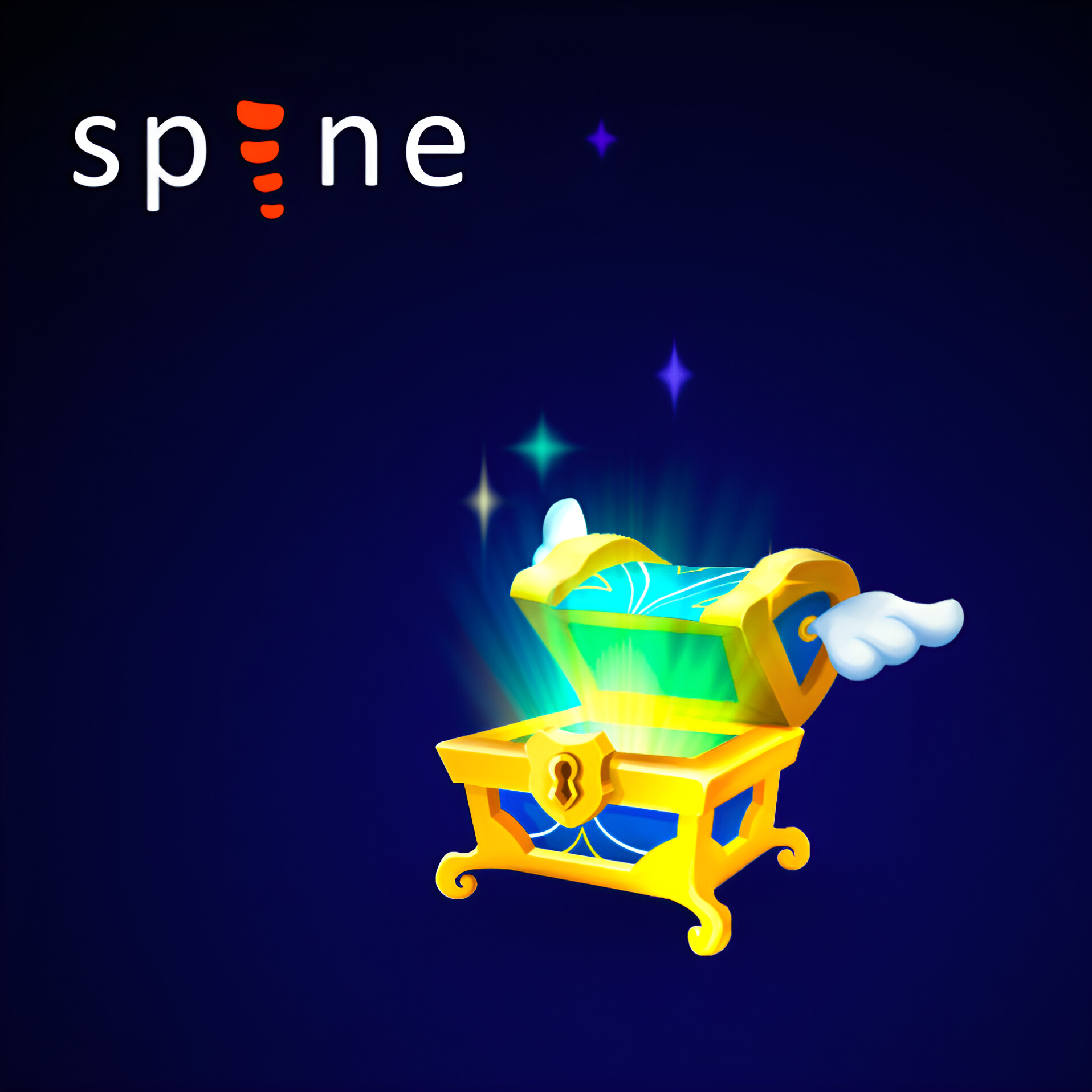 ArtStation - 2D Treasure Chest Open