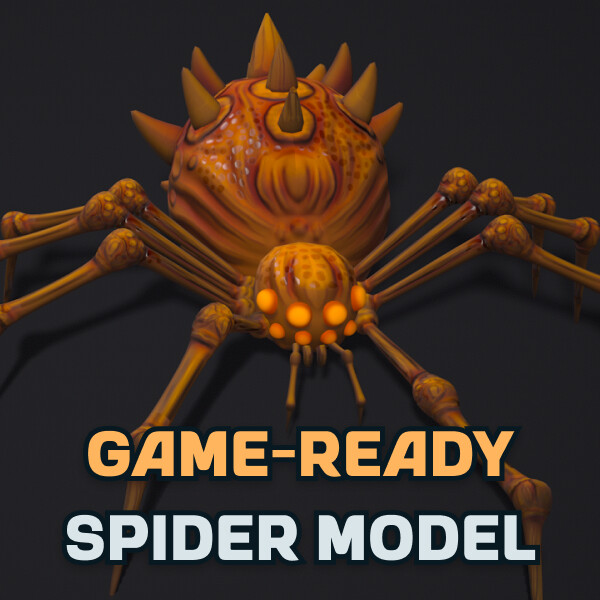 ArtStation - Stylized Spider 3D Model