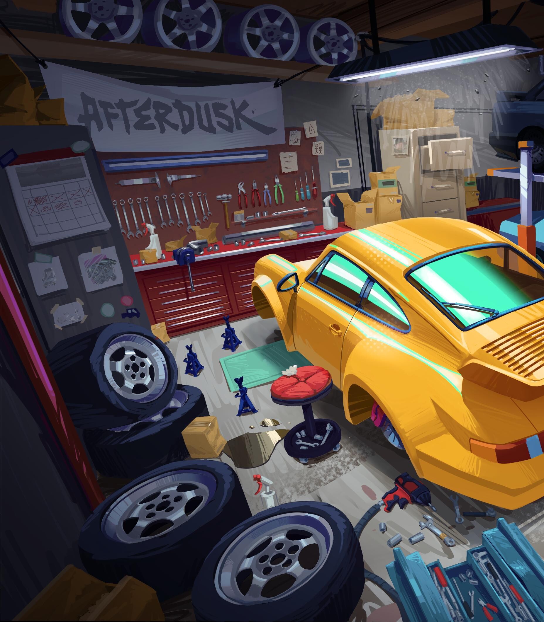 ArtStation - MECHANIC GARAGE