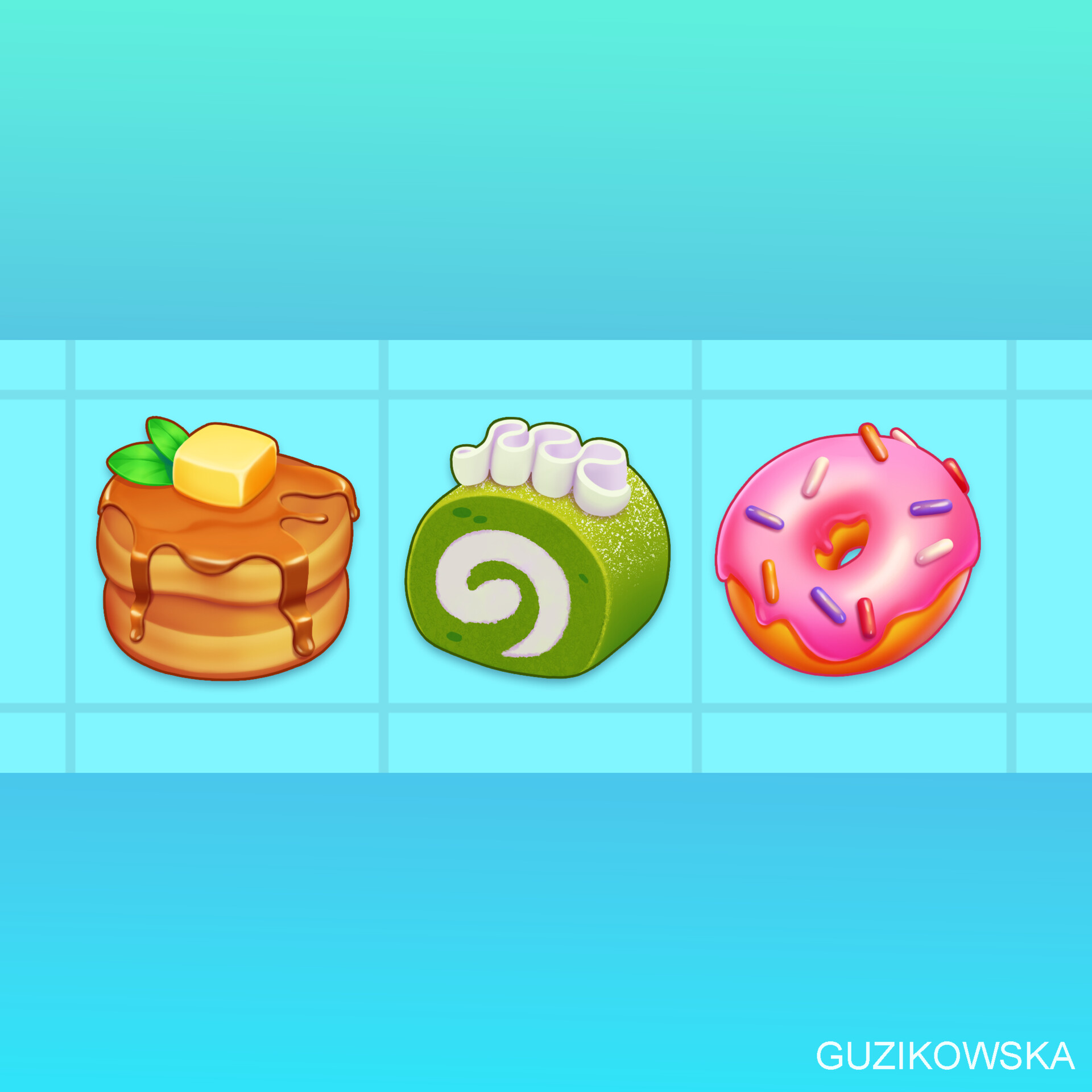 ArtStation - 2D mobile game dessert assets