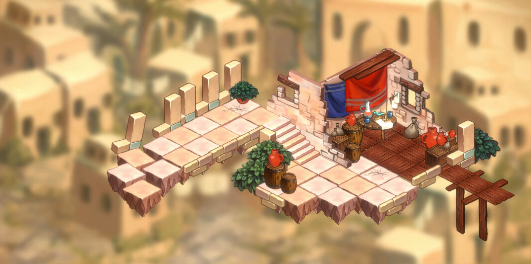 ArtStation - Smuggler's hideout, Bastion style study