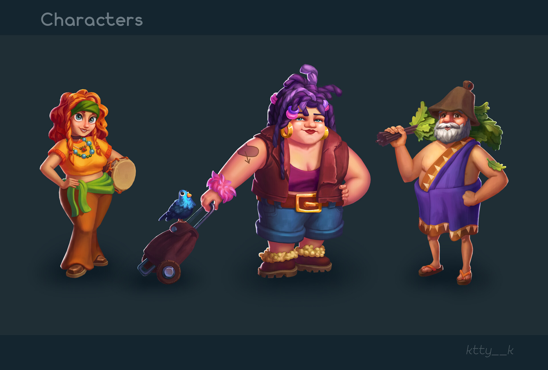 ArtStation - 2D character design