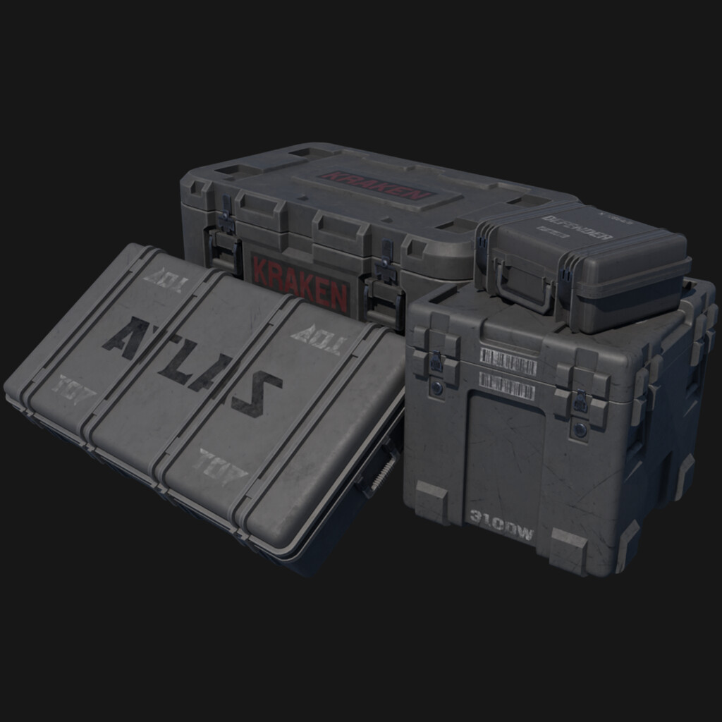 ArtStation - Game Ready Military Cases Prop Pack