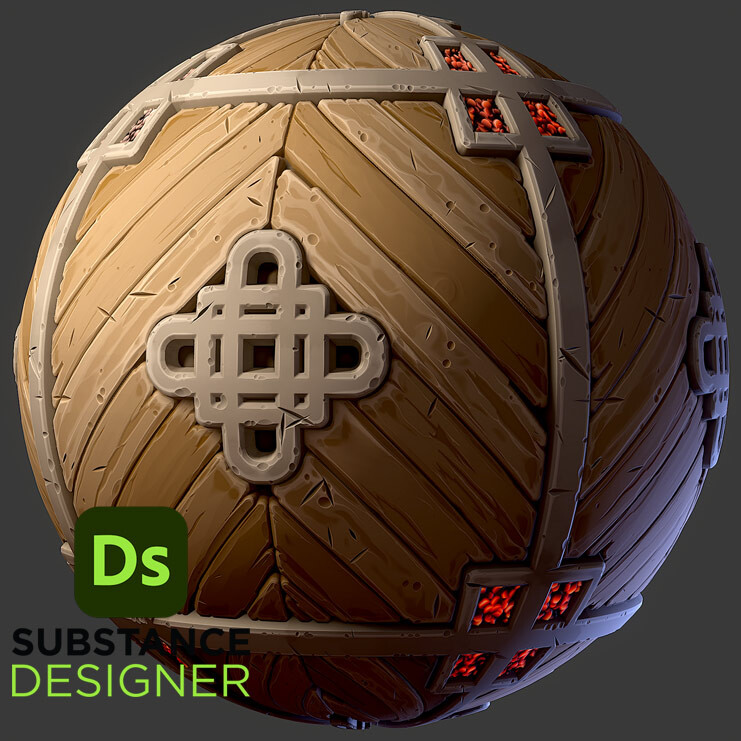 ArtStation - Stylized Fantasy Dungeon Wood - Substance 3D Designer
