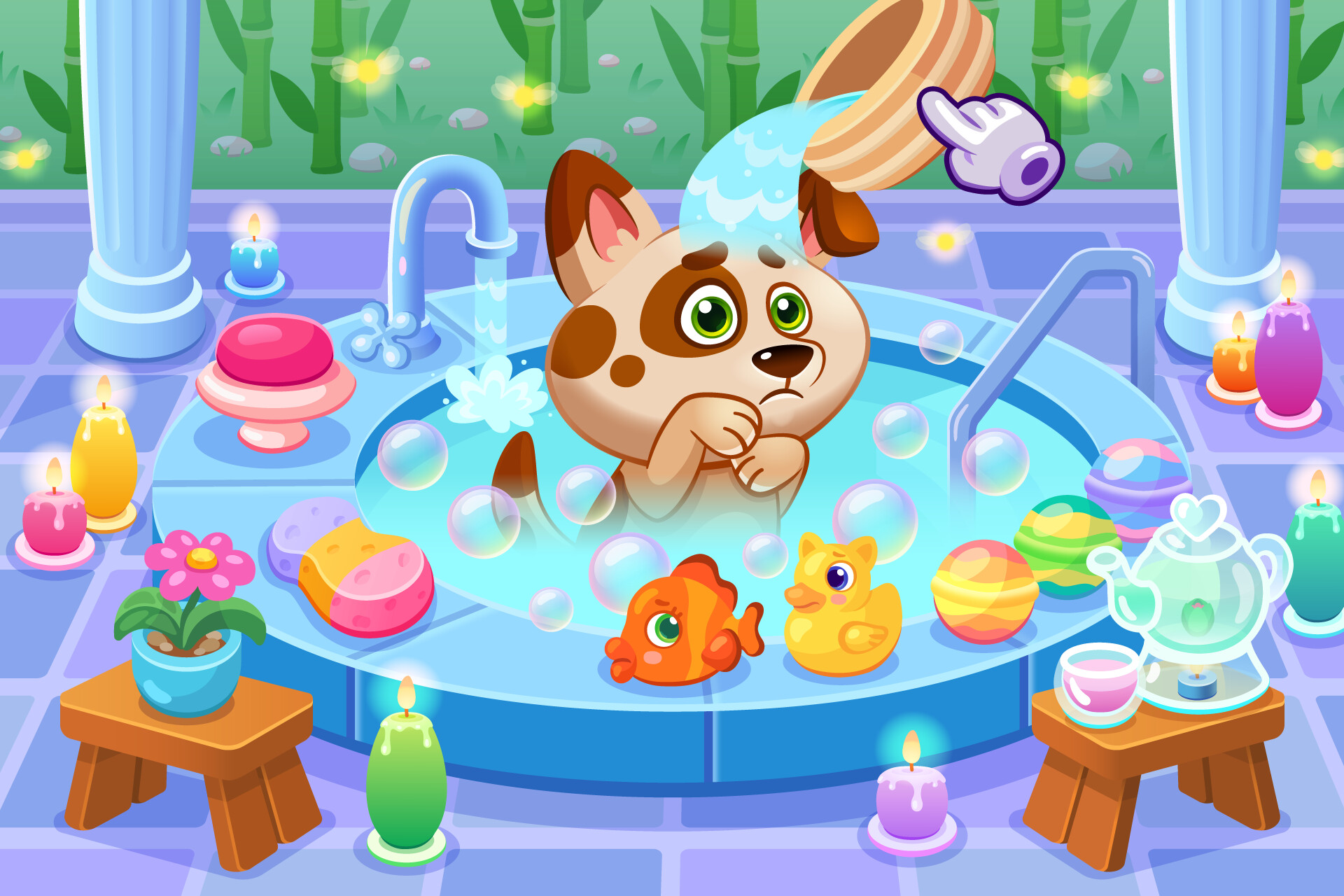 ArtStation - Duddu Spa: pretend play pool room and smoothie maker