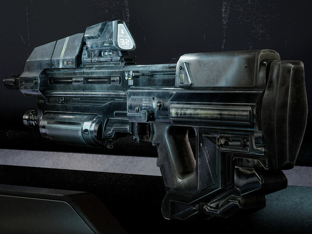 ArtStation - MA37 Assault Rifle - Lighting and Render