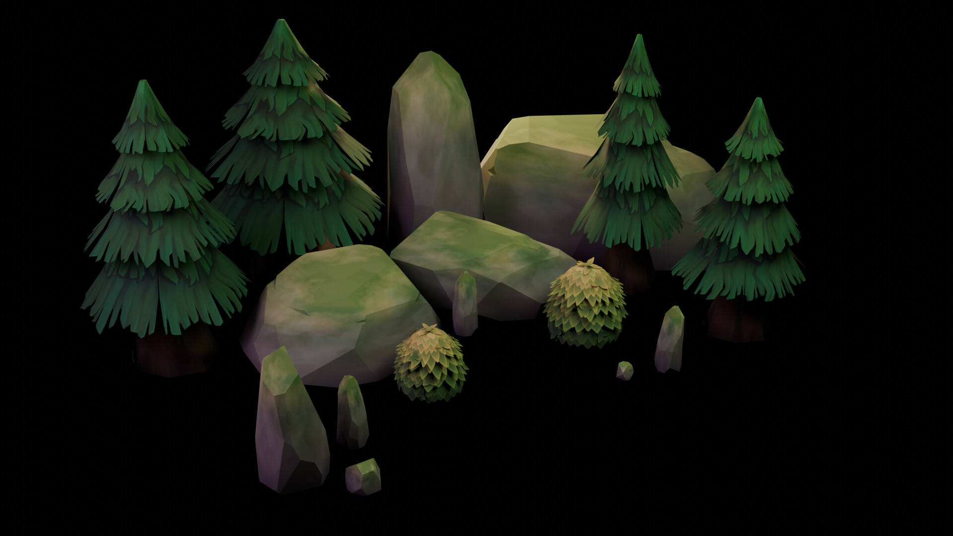 ArtStation - Forest Stuff [3D Model] [Cat's Craving] [Game Jam]