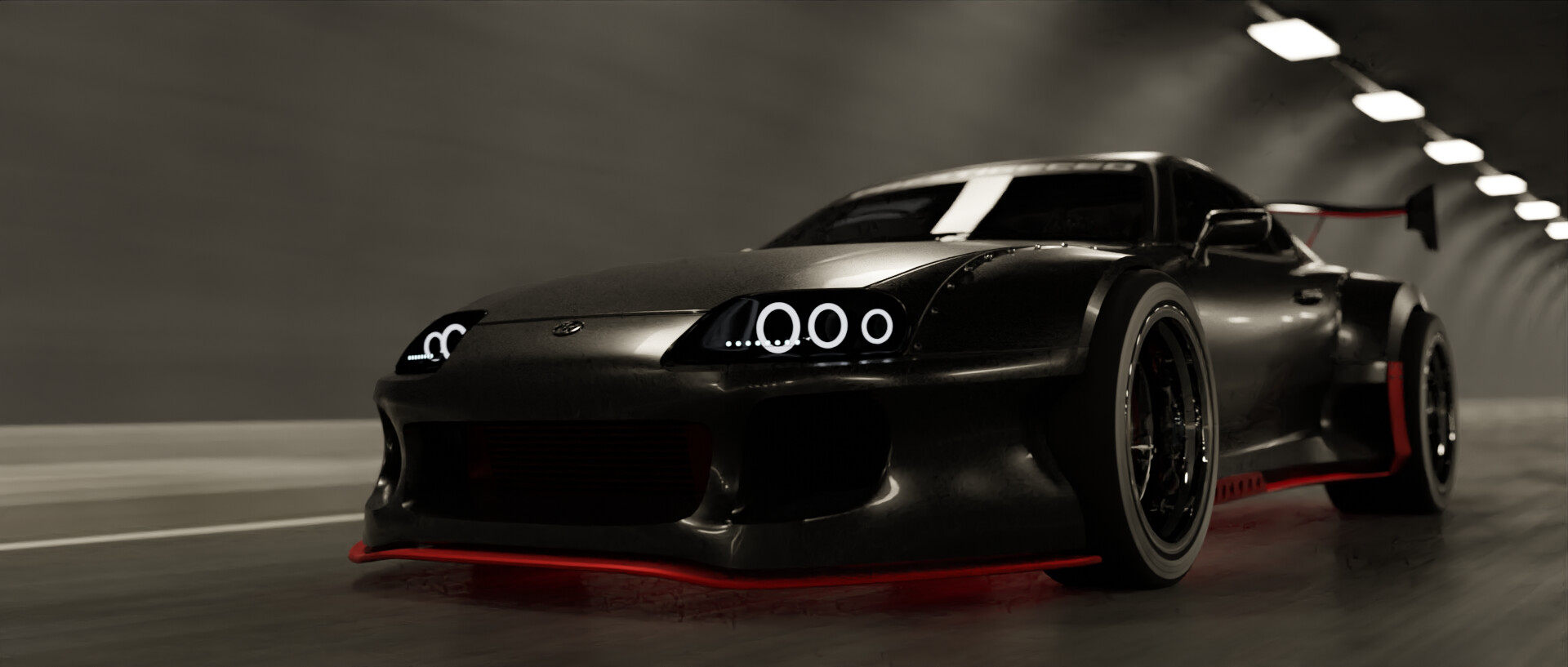 ArtStation - Toyota Supra MK4 | 3D Blender car animation | Midnight sun