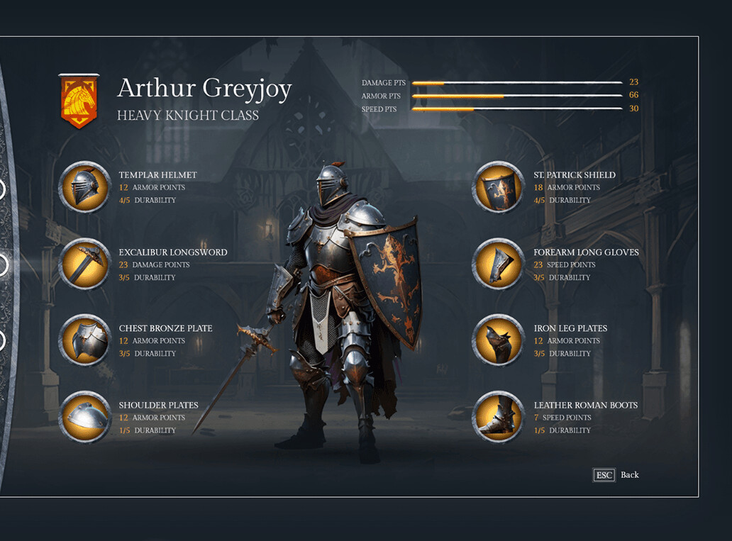 ArtStation - Fantasy Game Menu UI Design
