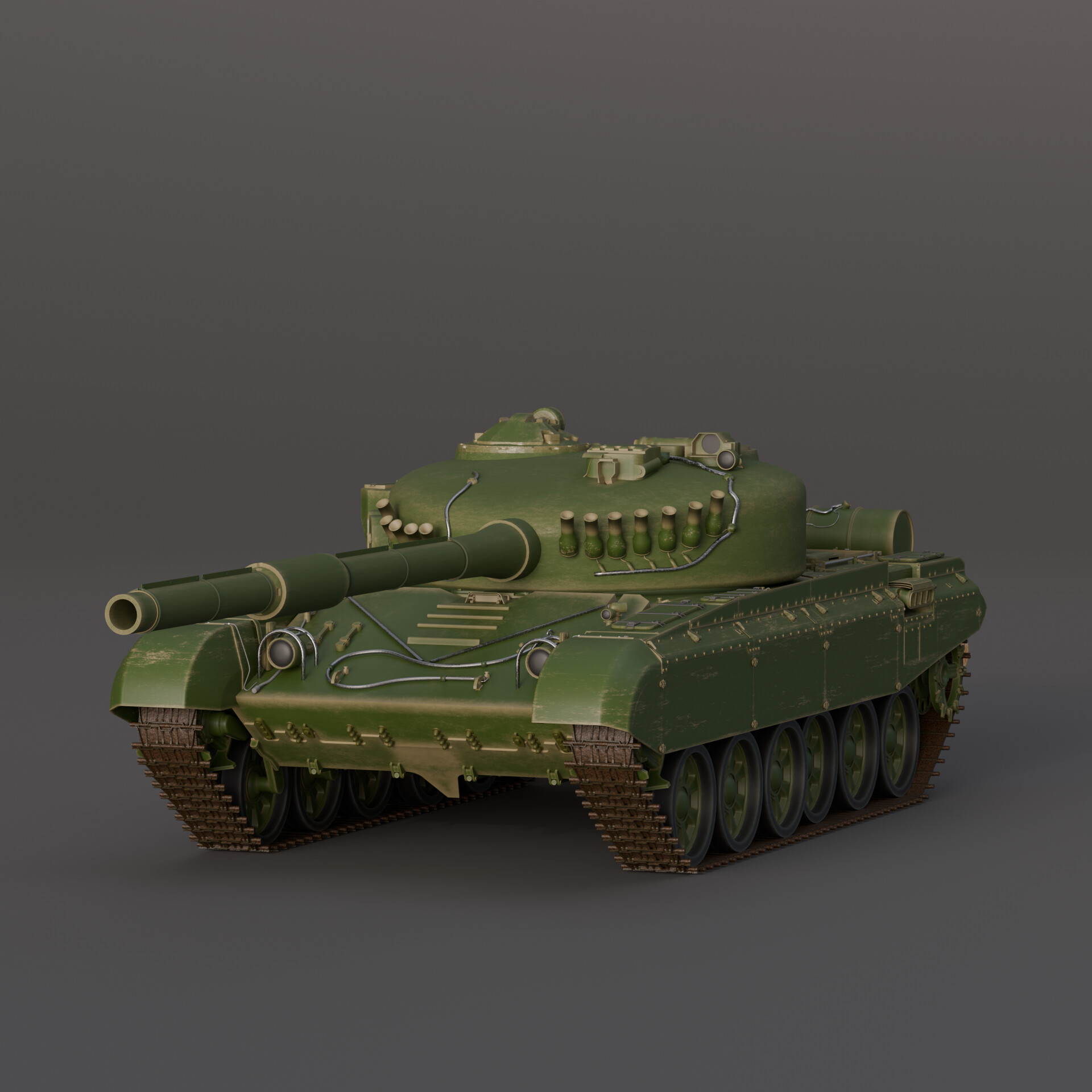 ArtStation - T-72 Tank Model - Hard Surface Detailing Study