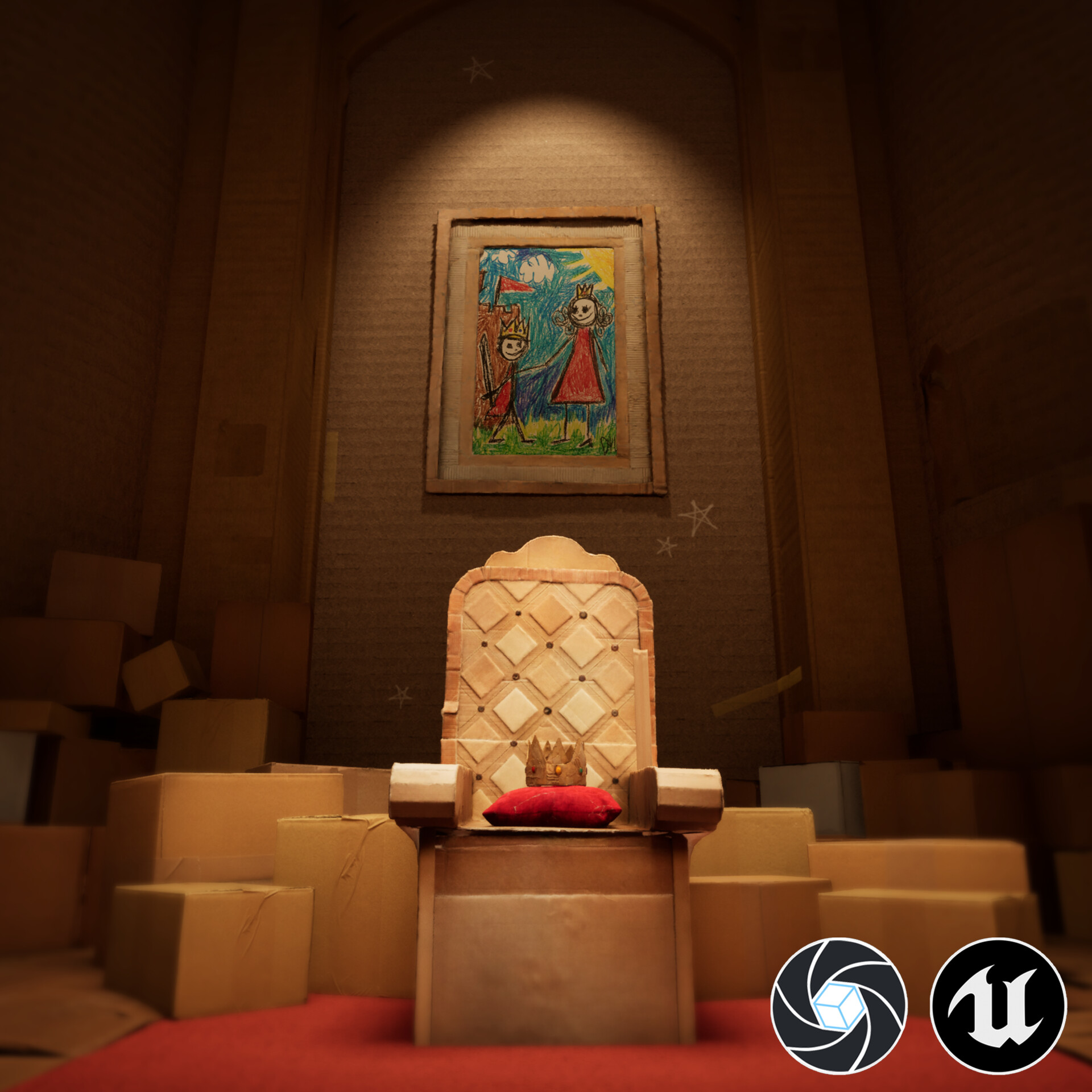 ArtStation - Cardboard Throne Room