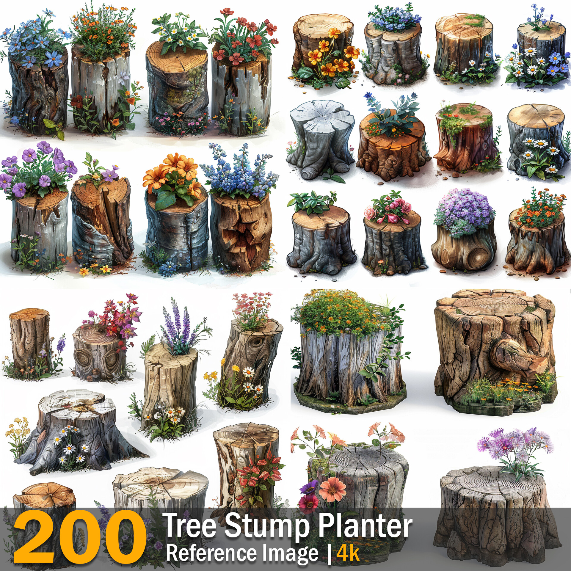 ArtStation - Tree Stump Planter | Reference Images | 4K