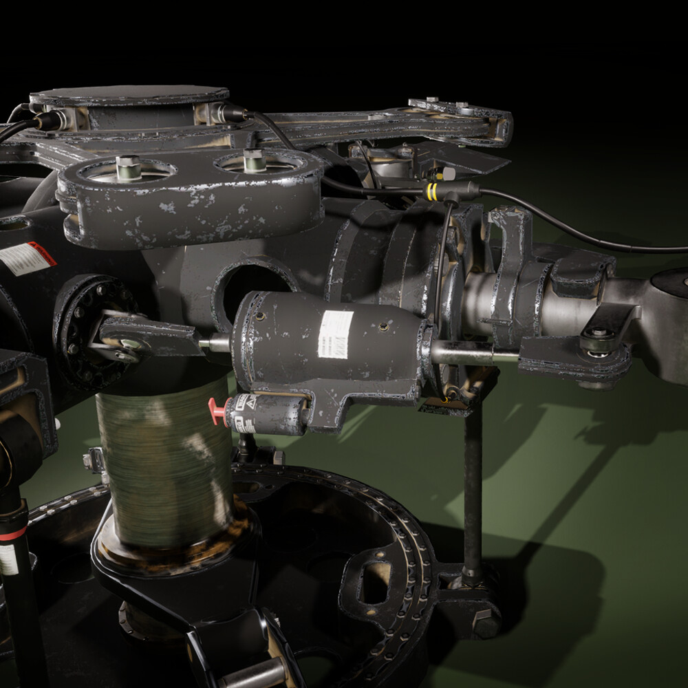 ArtStation - UH-60 Rotorblades (Swashplate Assembly)