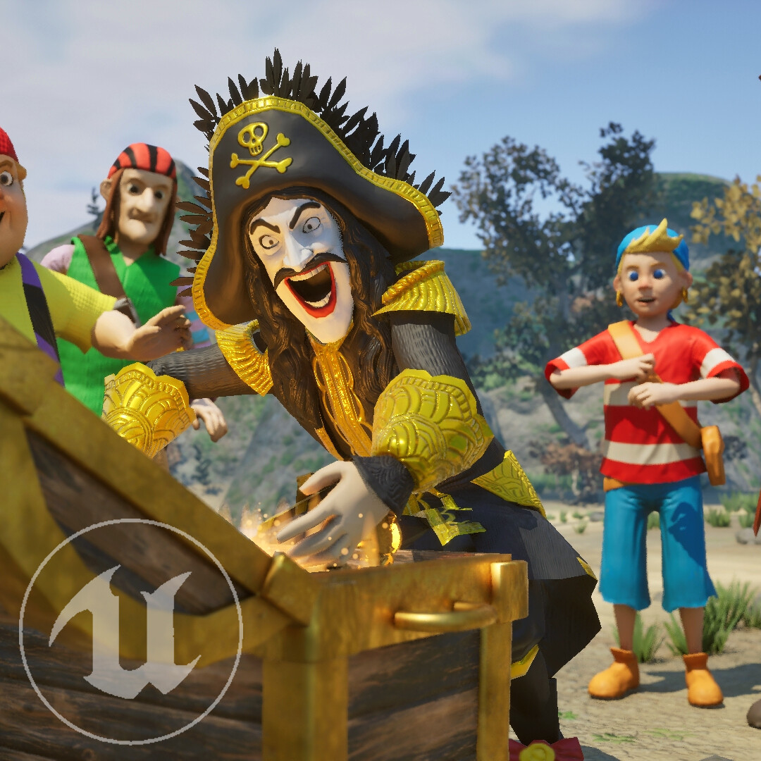 ArtStation - Captain Sabertooth finds treasure