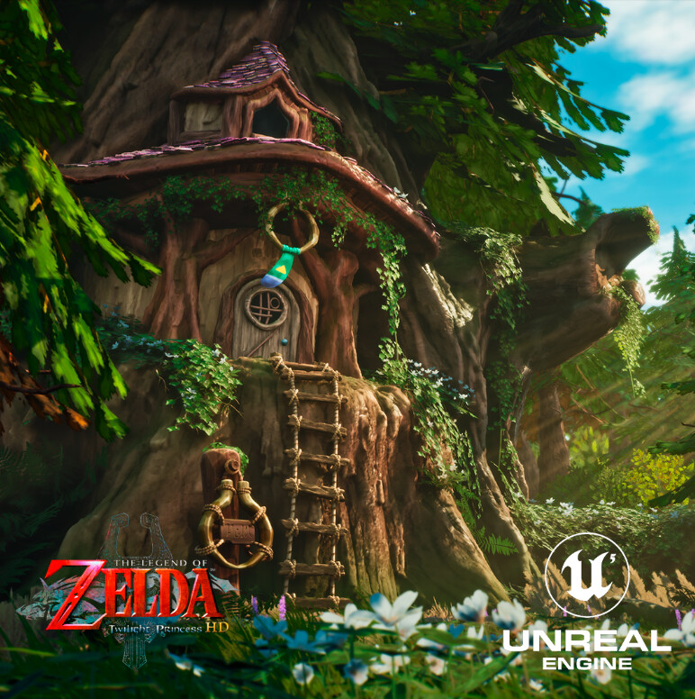 ArtStation - Zelda: Twilight Princess - Link Tree House (Fan Art)