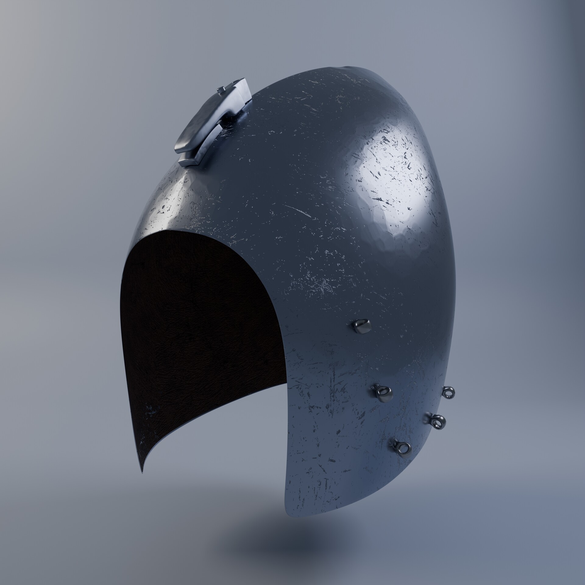 ArtStation - Ready-to-game Late medieval Bascinet with visor