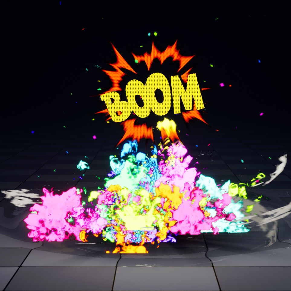 ArtStation - Game VFX : Comic Style Explosion