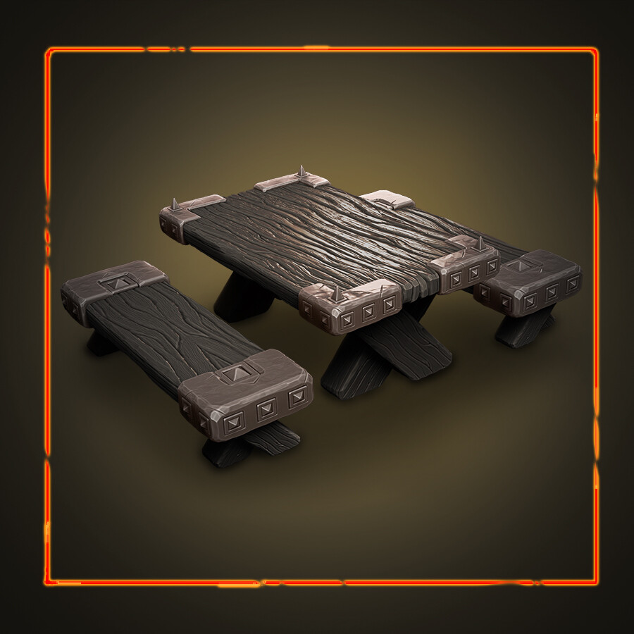 ArtStation - Stylized medieval table