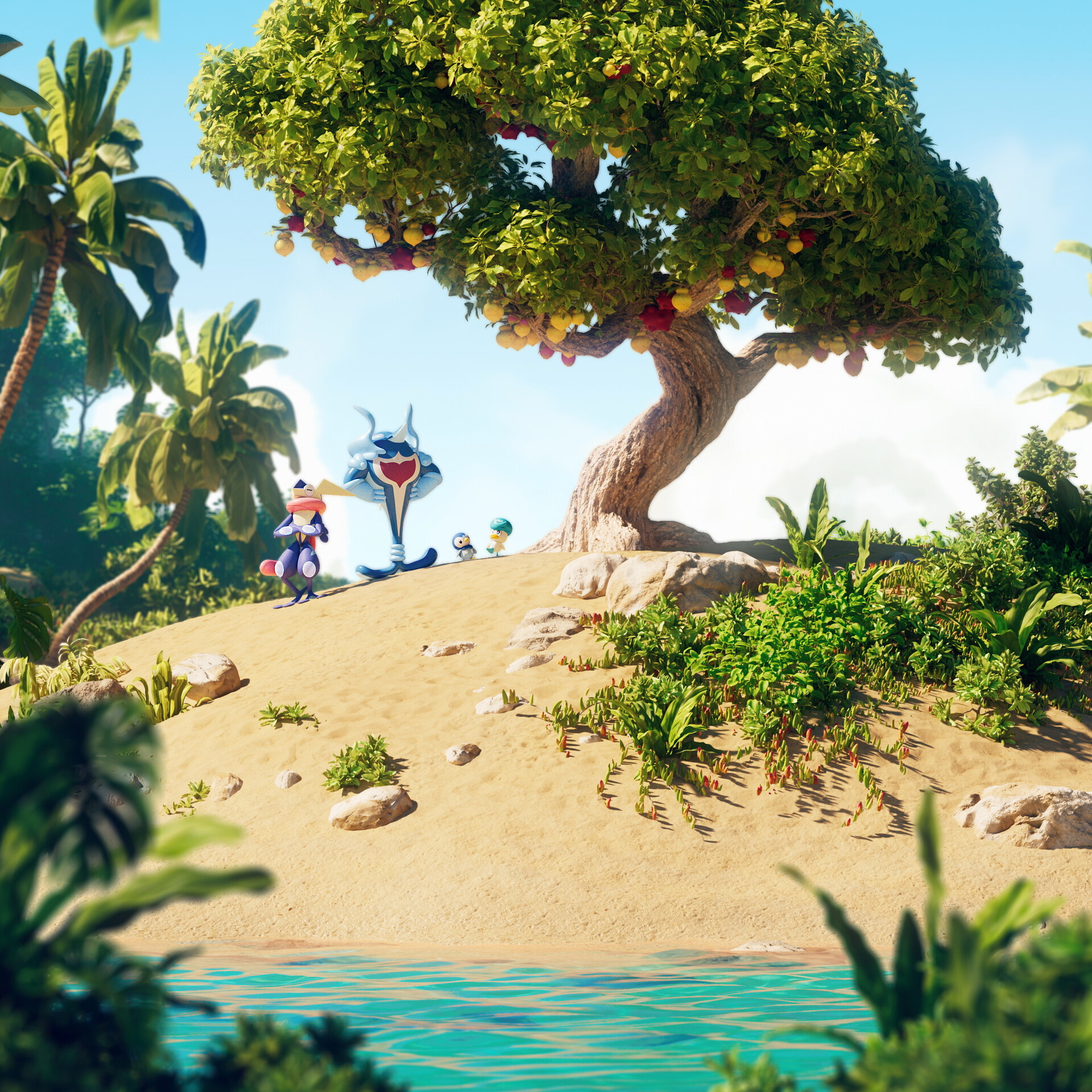 ArtStation - Pokemon ‘Bubble Beam Berry Blast’