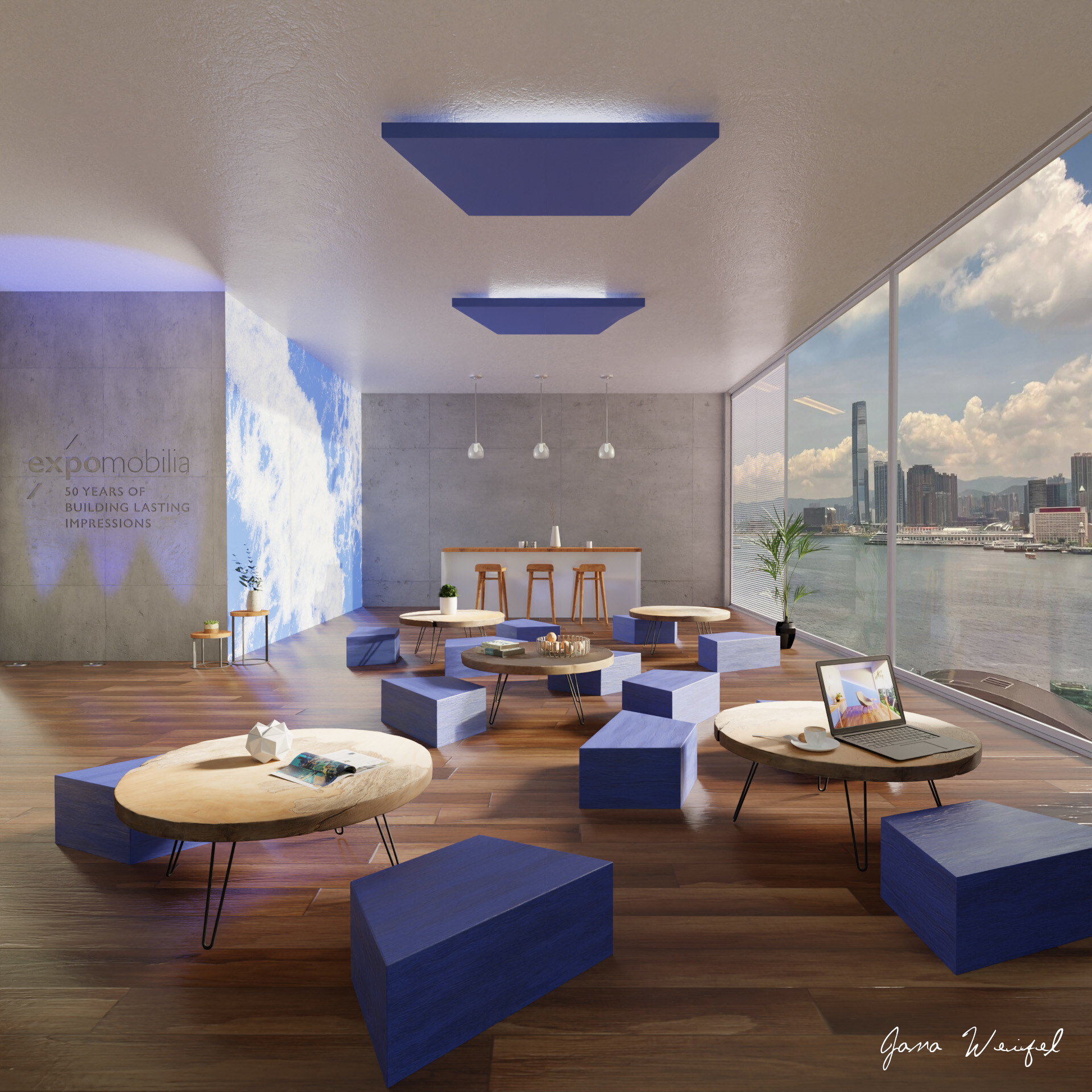 ArtStation - Branded Lounge Interior