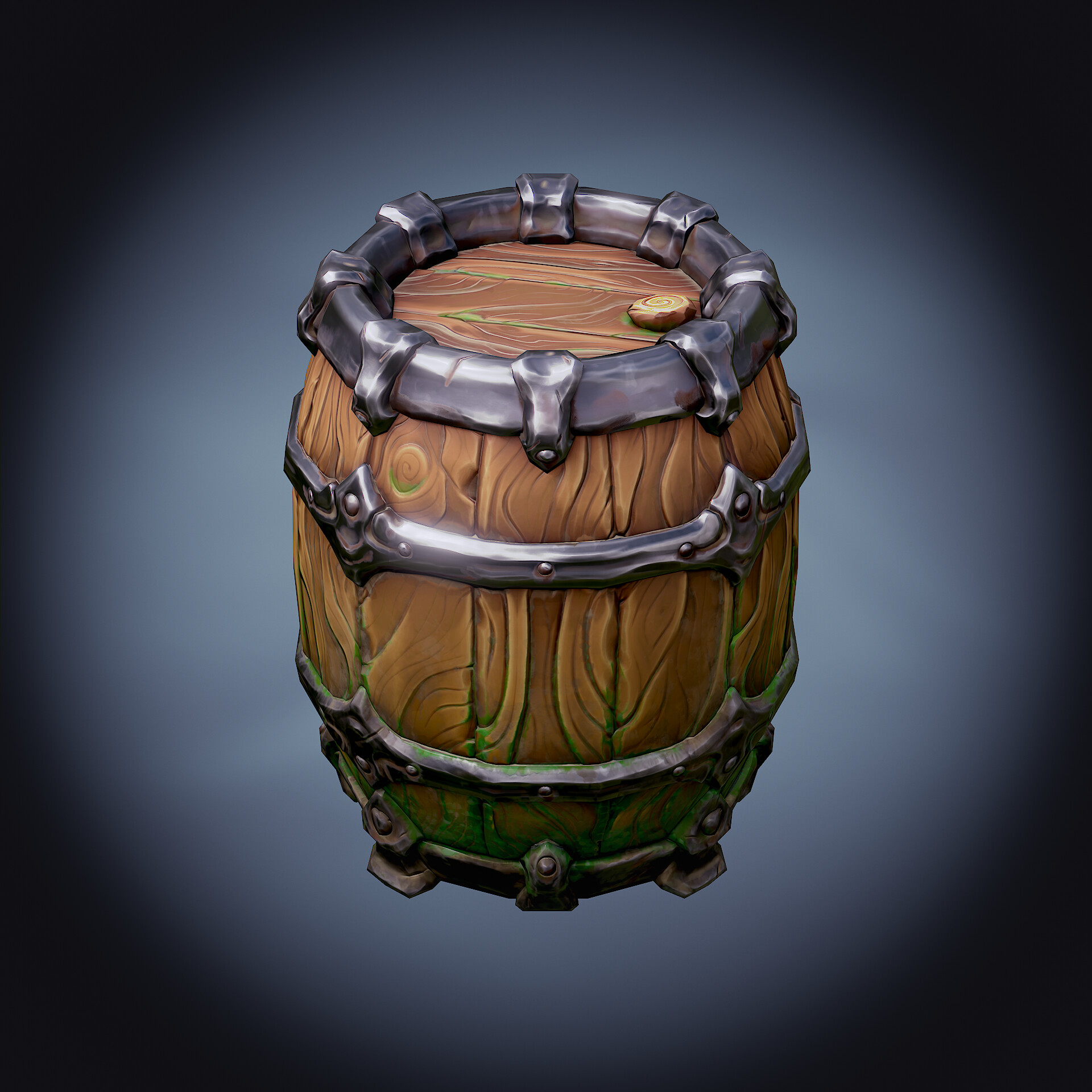 ArtStation - Stylized gameready barrel