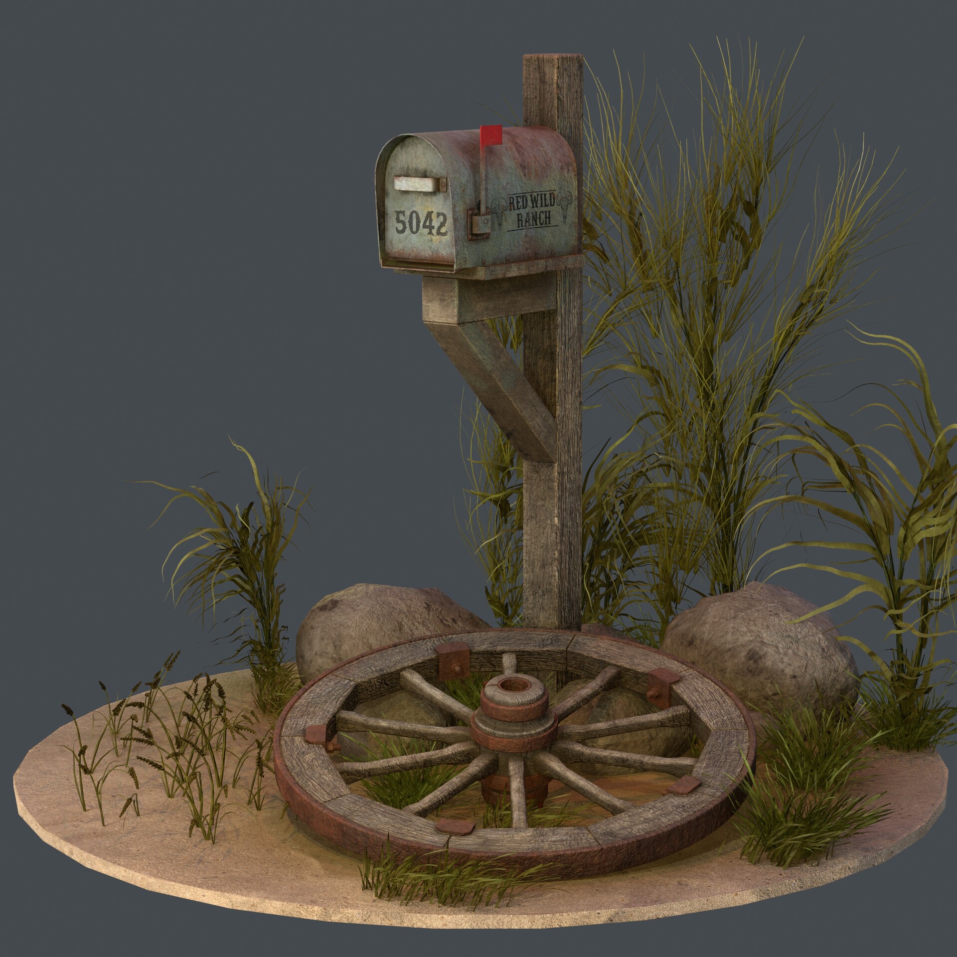 ArtStation - Mailbox and a Wagon Wheel