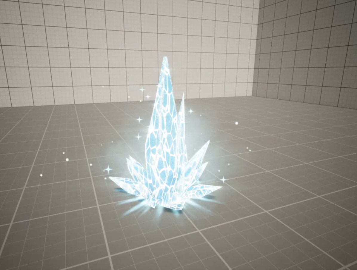 ArtStation - Exploding ice crystal