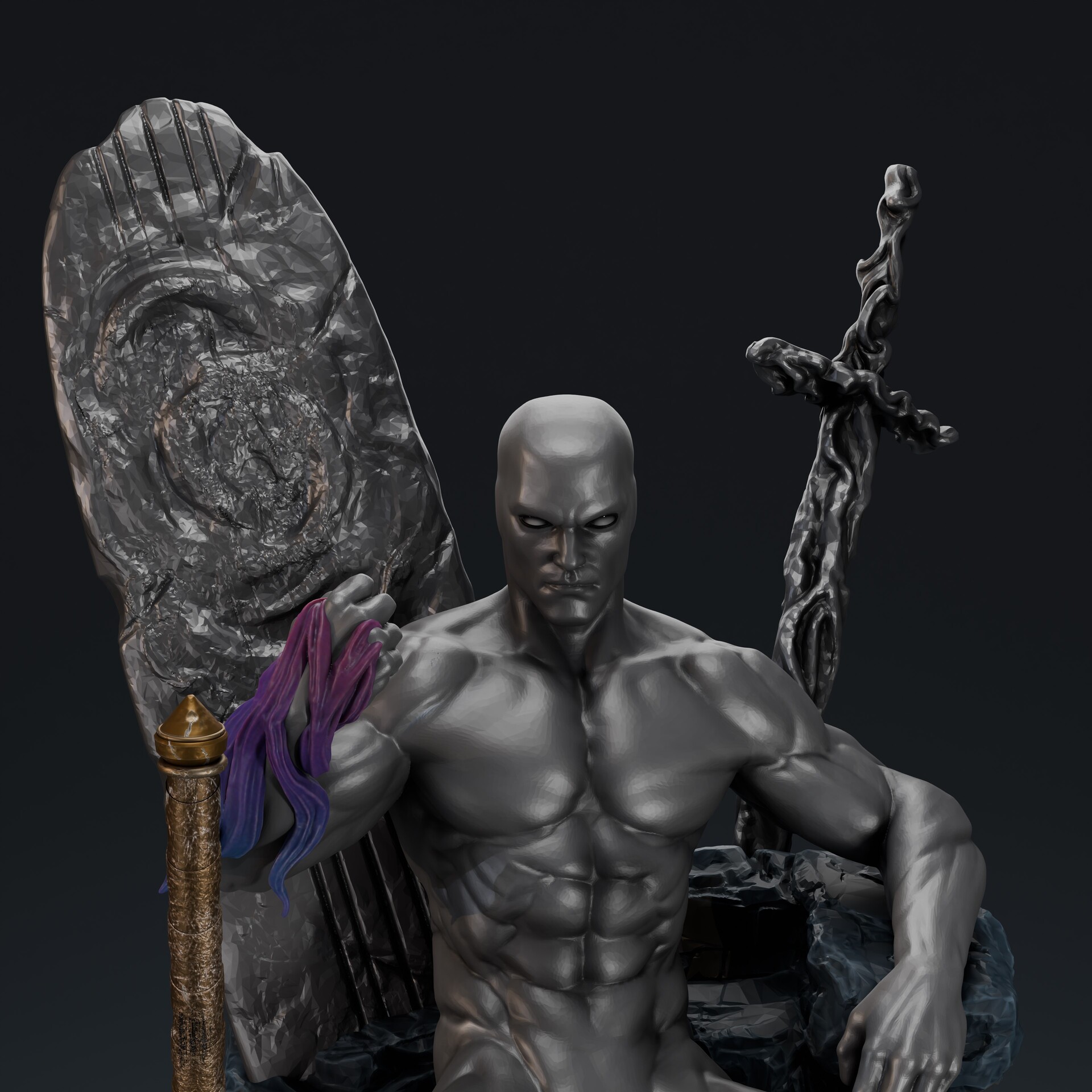 ArtStation - Silver Surfer On Throne