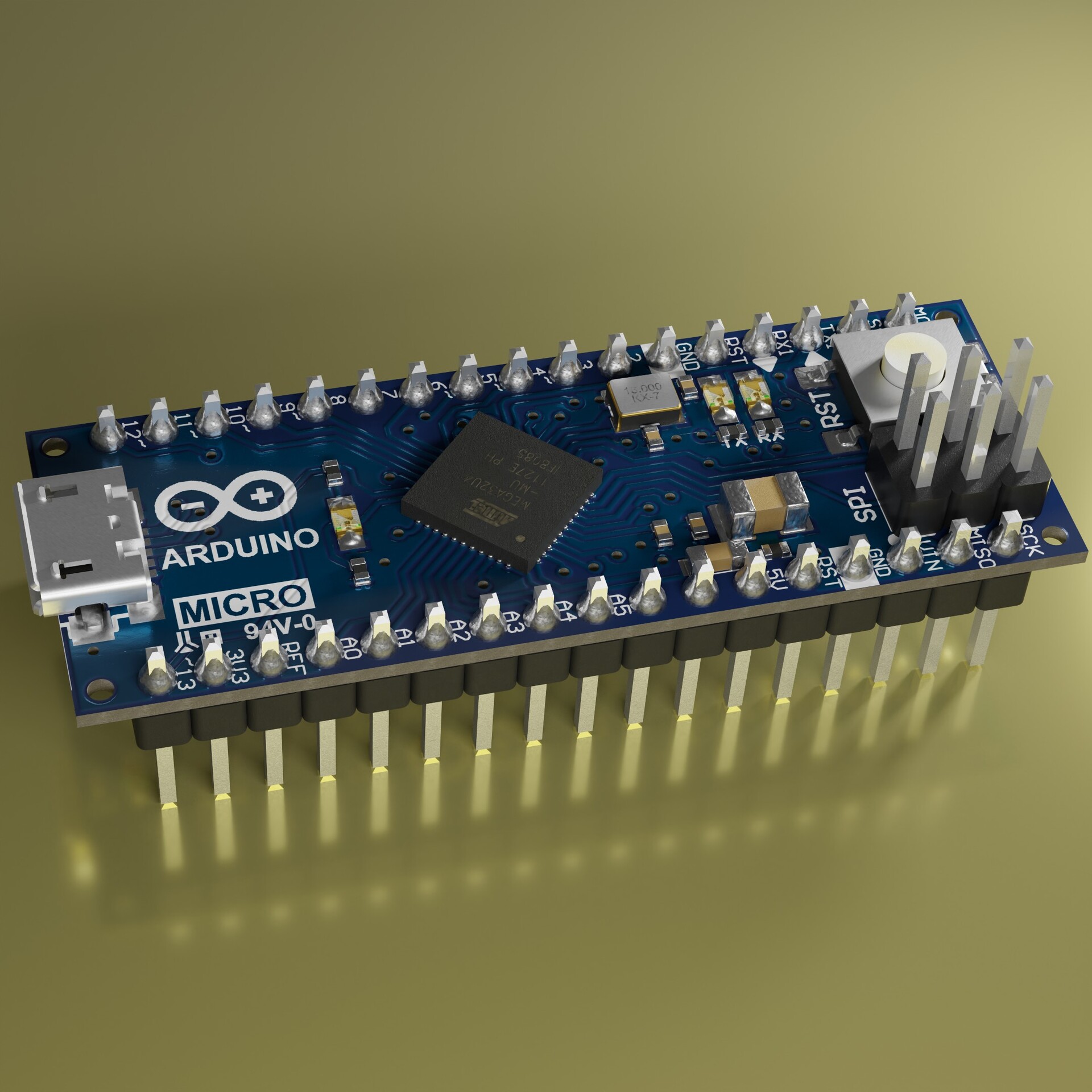 ArtStation - 3D Model of the Arduino MICRO
